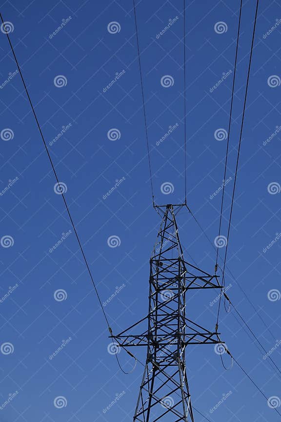 High Voltage Electrical Grid Stock Image - Image of energy, background ...