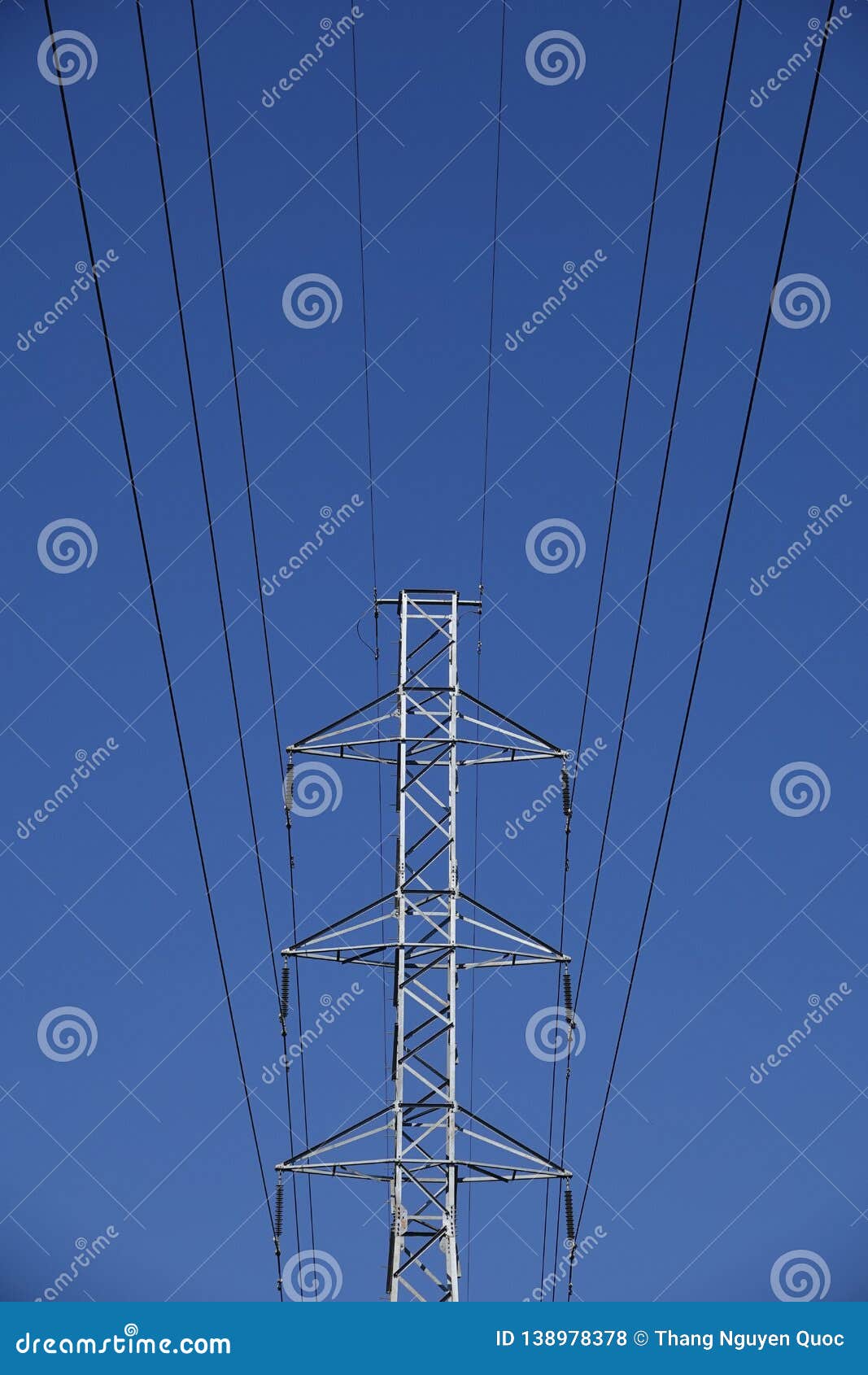High Voltage Electrical Grid Stock Photo - Image of line, construction ...