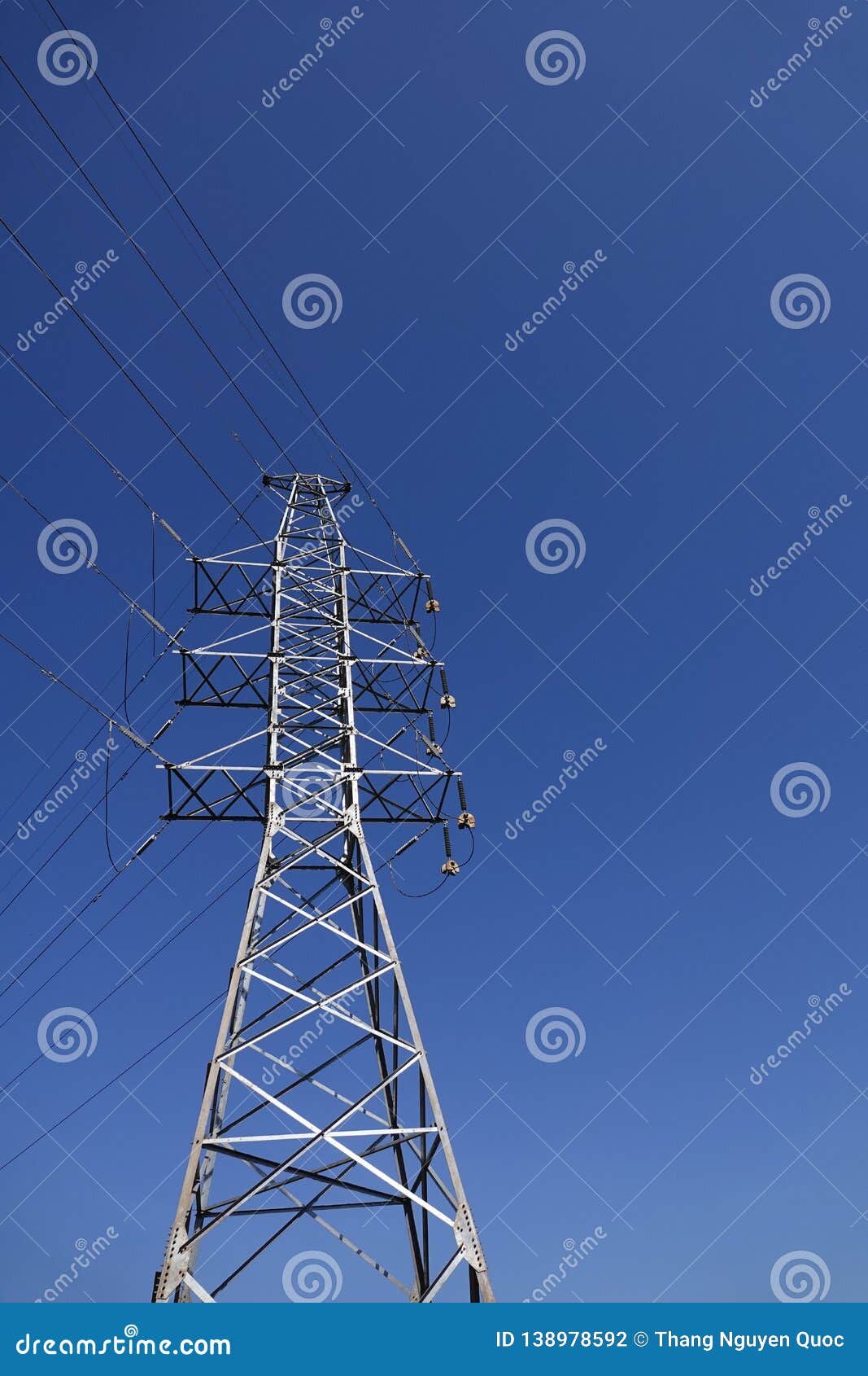 High Voltage Electrical Grid Stock Photo - Image of clear, construction ...