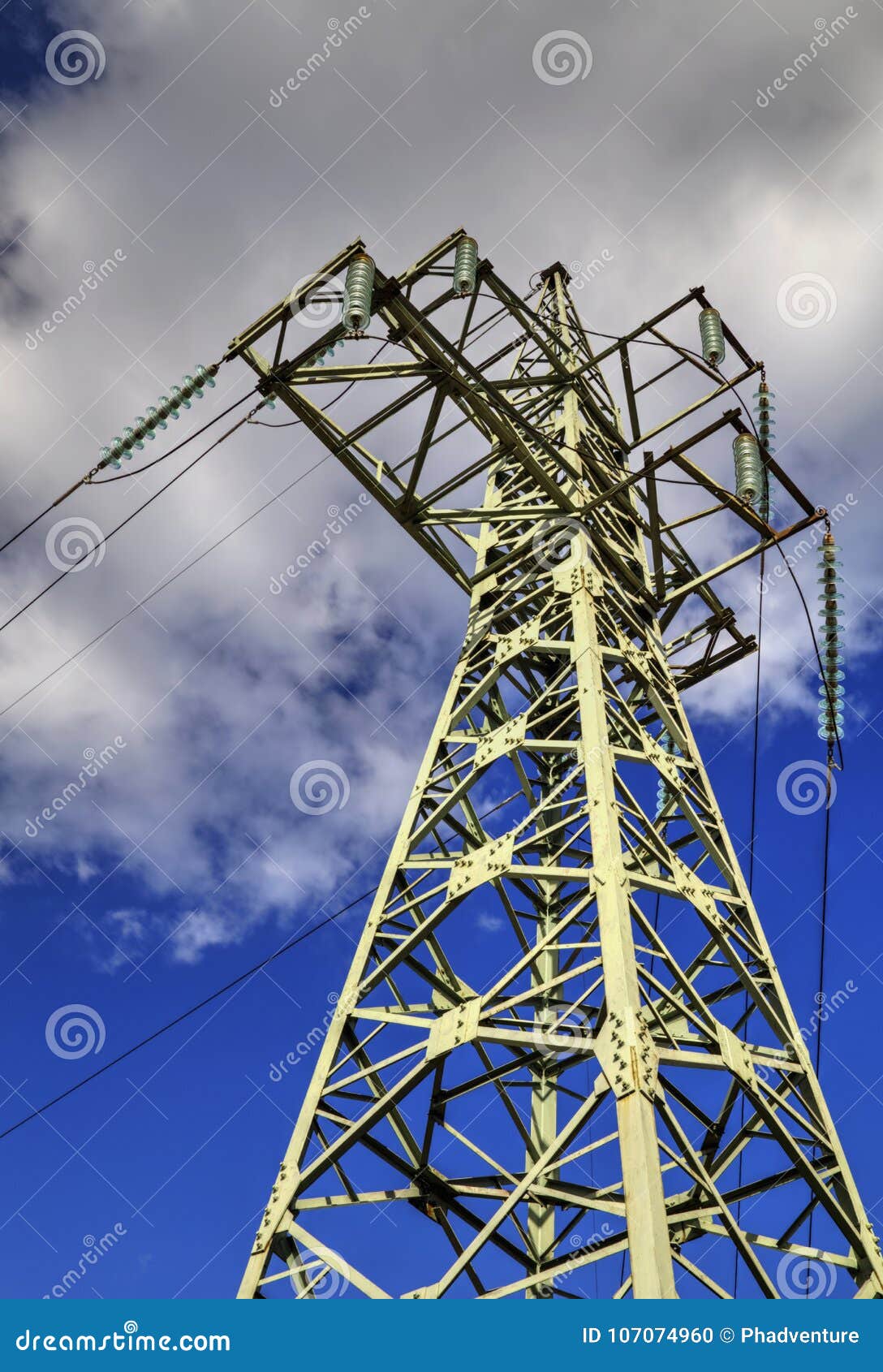 High Voltage Electrical Overhead Line Stock Photo - Image of electric ...