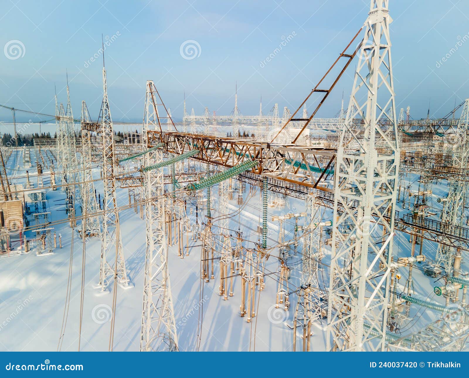 High-voltage Electrical Substation, an Electrical Installation Designed ...
