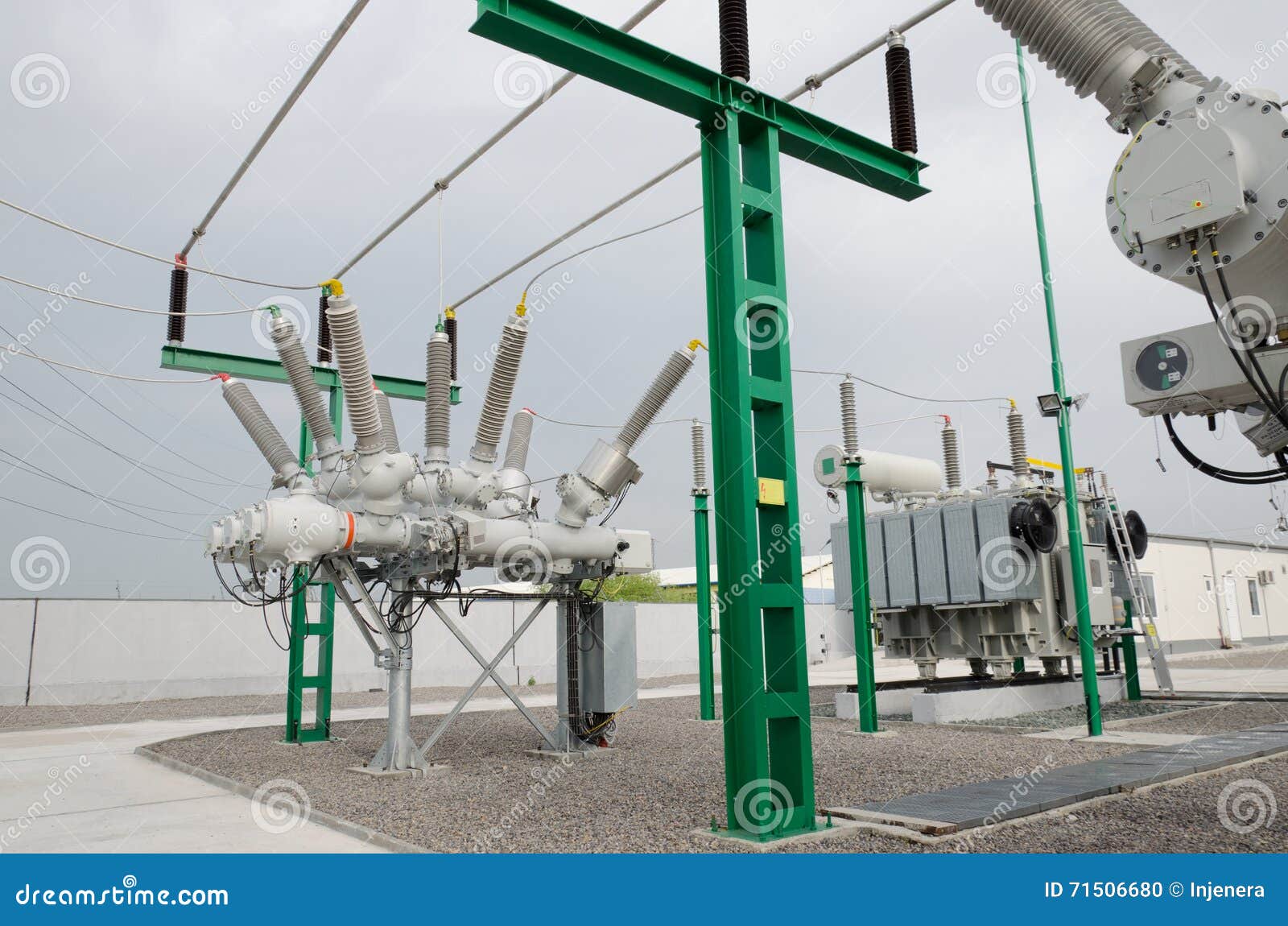 High Voltage Electrical Substation Stock Photo - Image of industrial ...