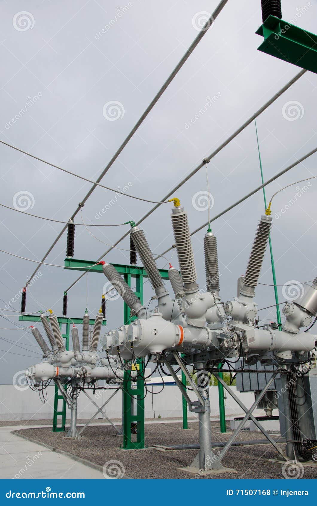 High Voltage Electrical Substation Stock Photo - Image of ...