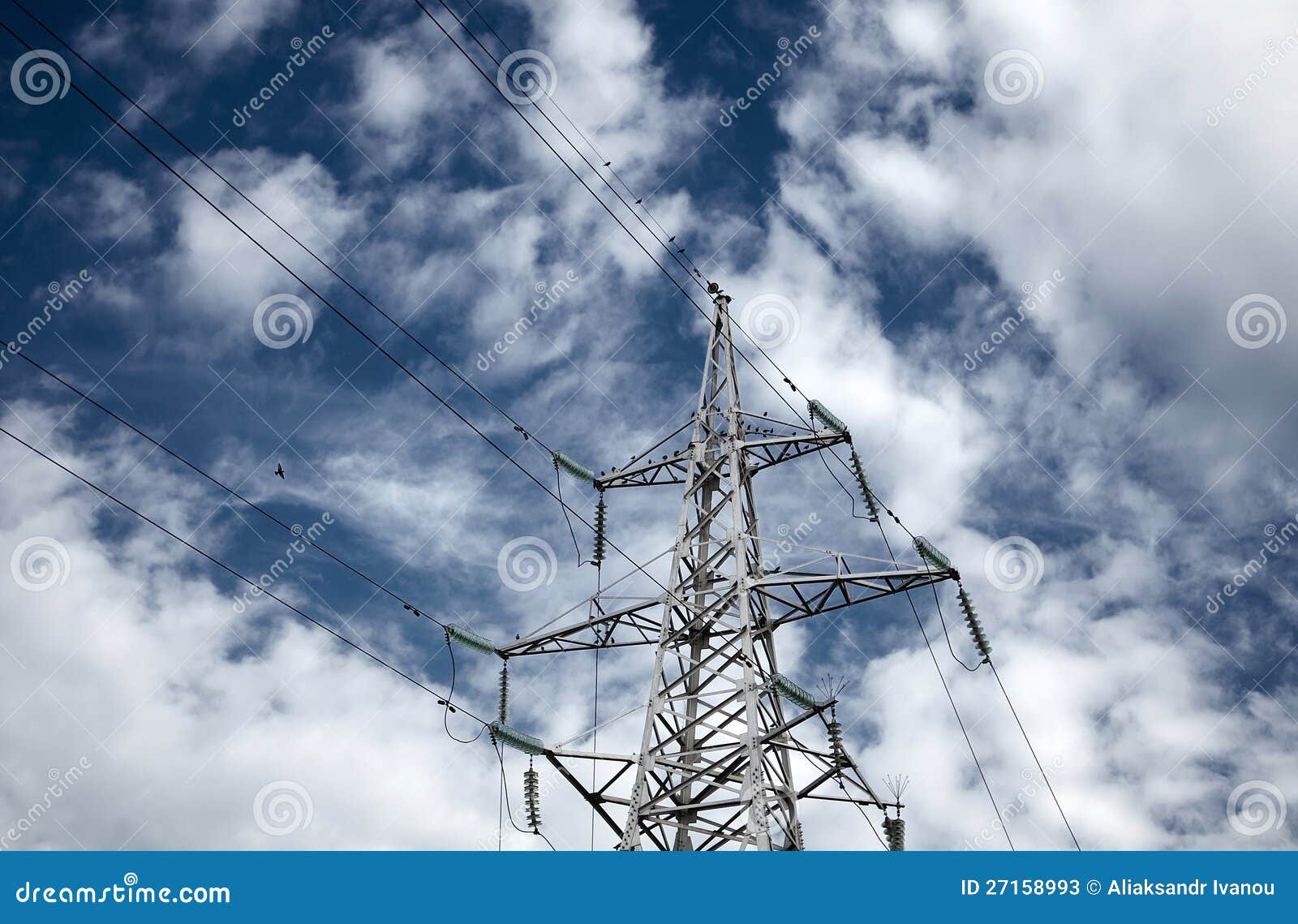 High Voltage Electrical Towers Stock Image - Image of conductor, high ...