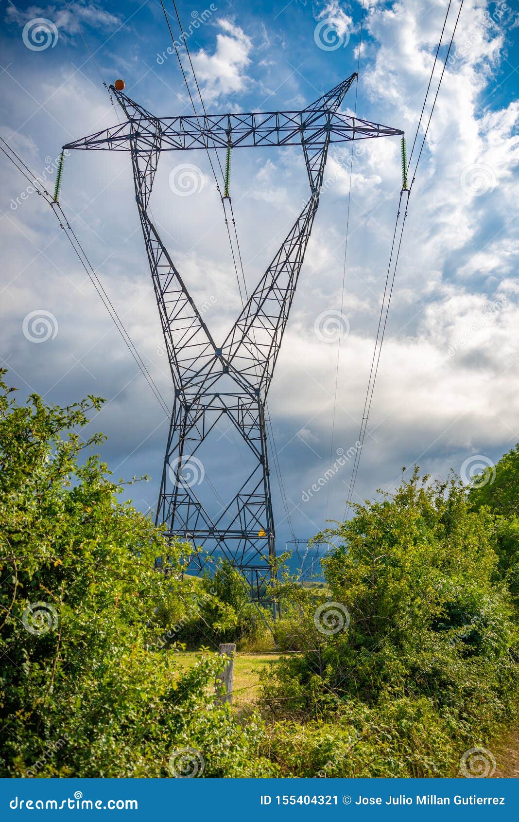 Electric towers stock image. Image of high, danger, electric - 155404321