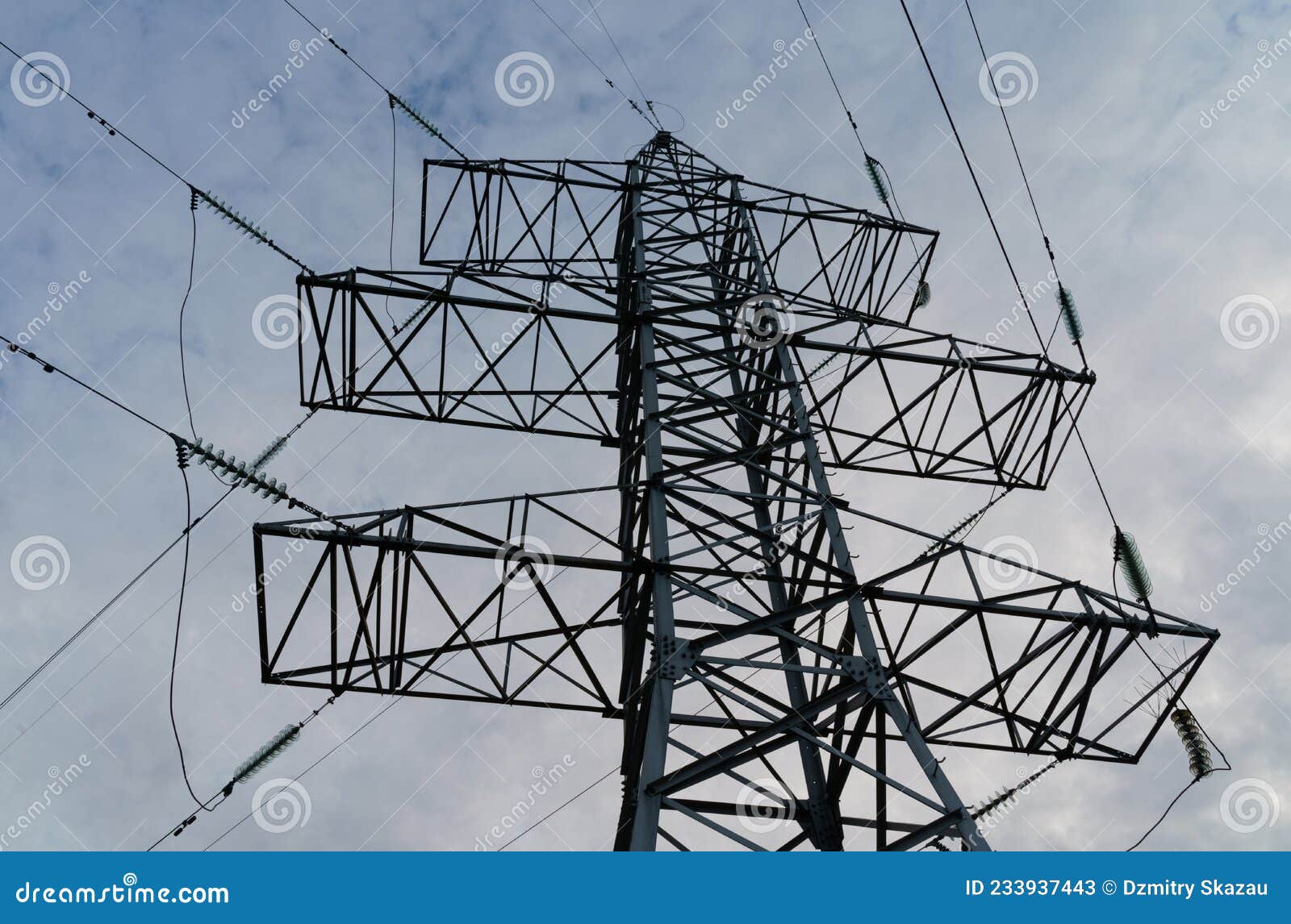High Voltage Electrical Towers. High Voltage Power Lines Stock Image ...