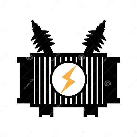 High Voltage Electrical Transformer Icon Stock Vector - Illustration of ...