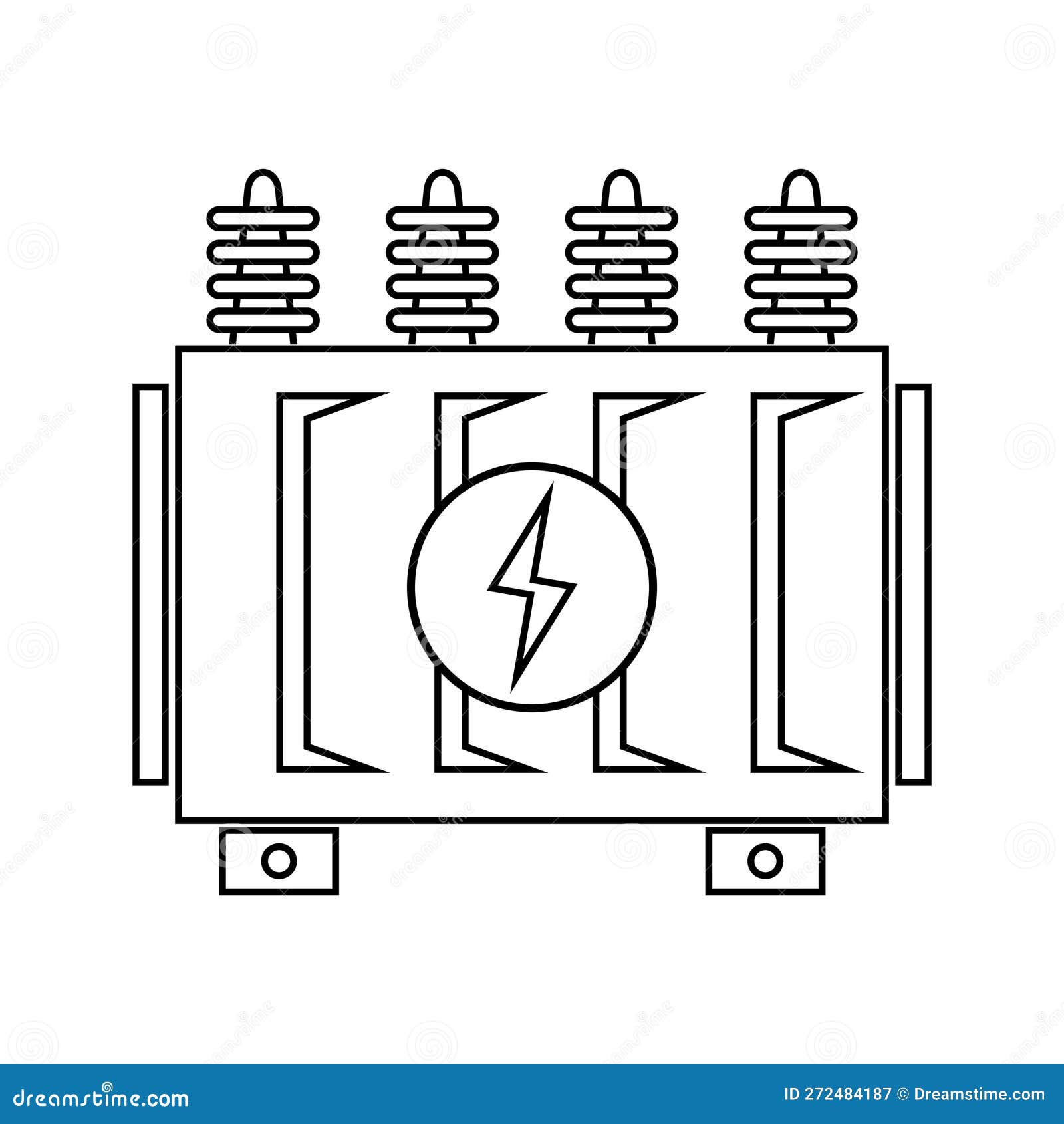 High Voltage Electrical Transformer Icon Stock Vector Illustration Of