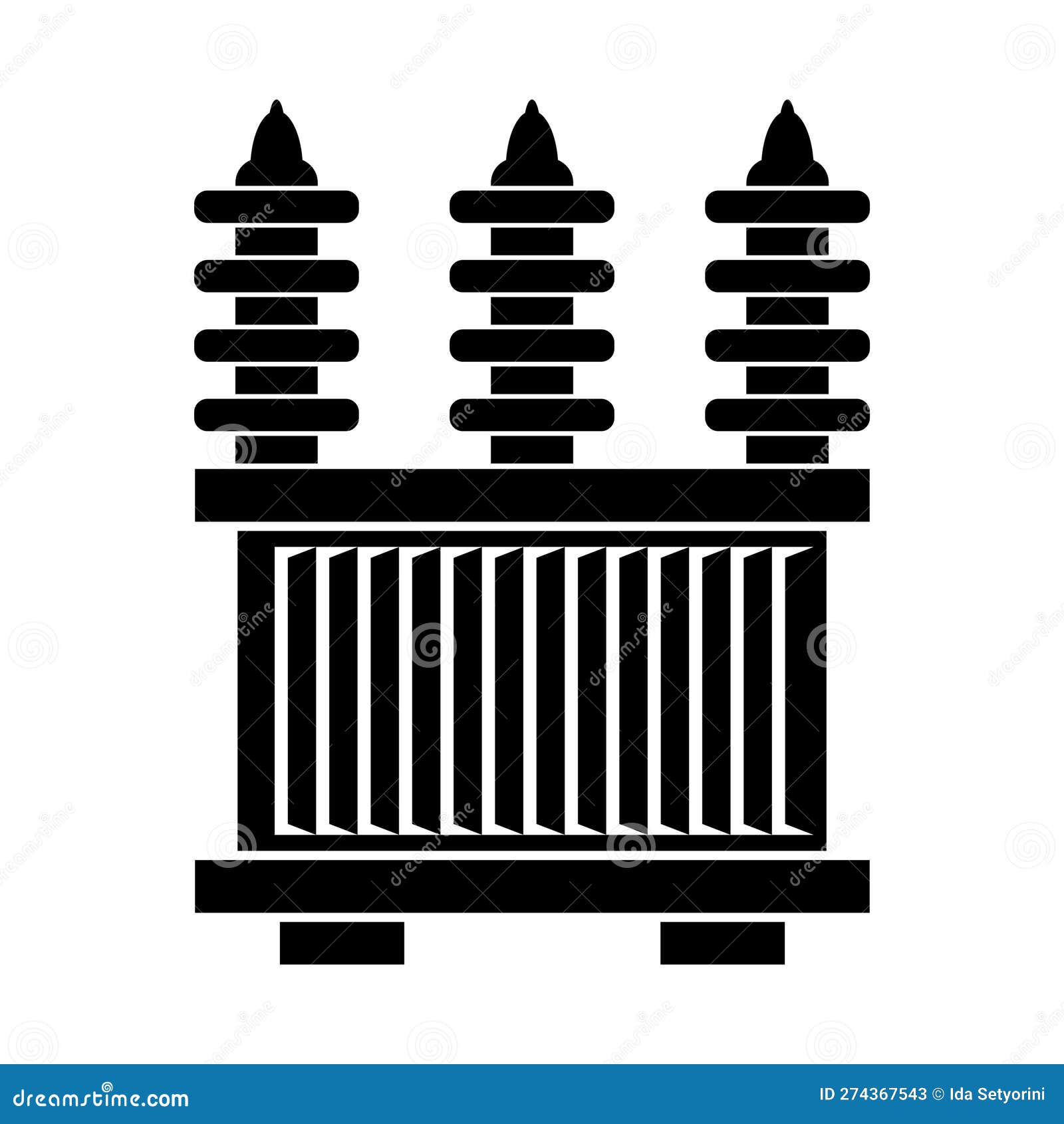 High Voltage Electrical Transformer Icon Stock Illustration ...