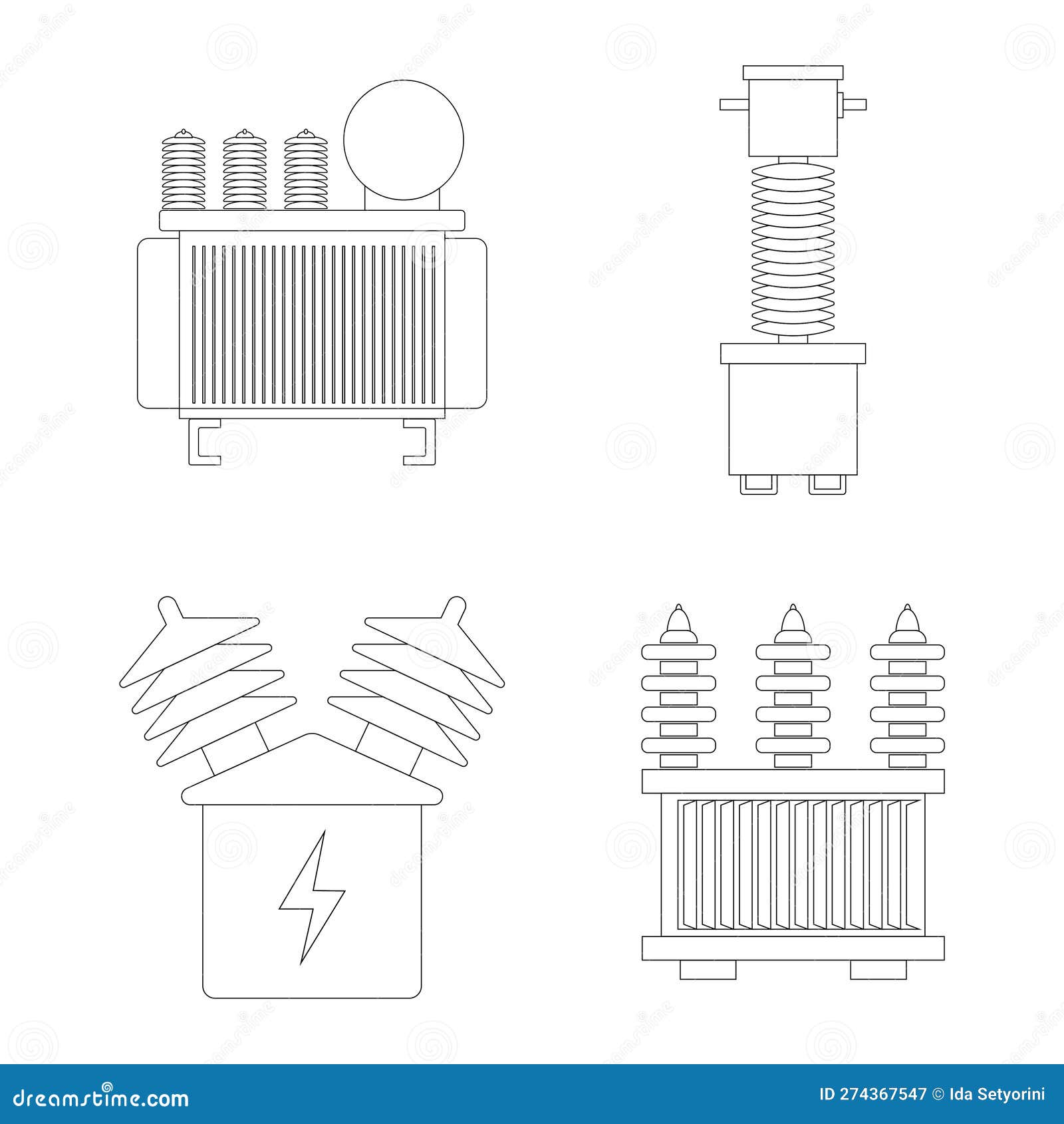 High Voltage Electrical Transformer Icon Stock Illustration ...
