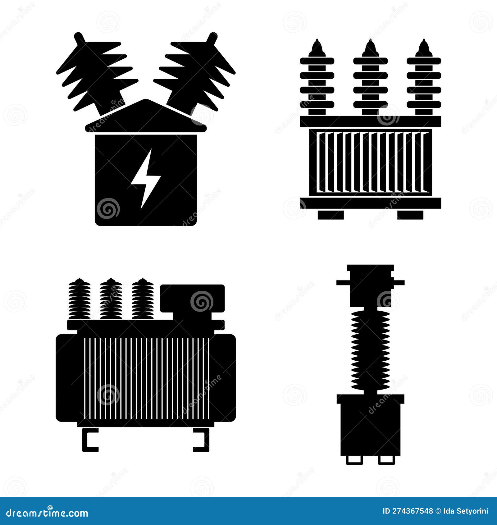 High Voltage Electrical Transformer Icon Stock Illustration ...