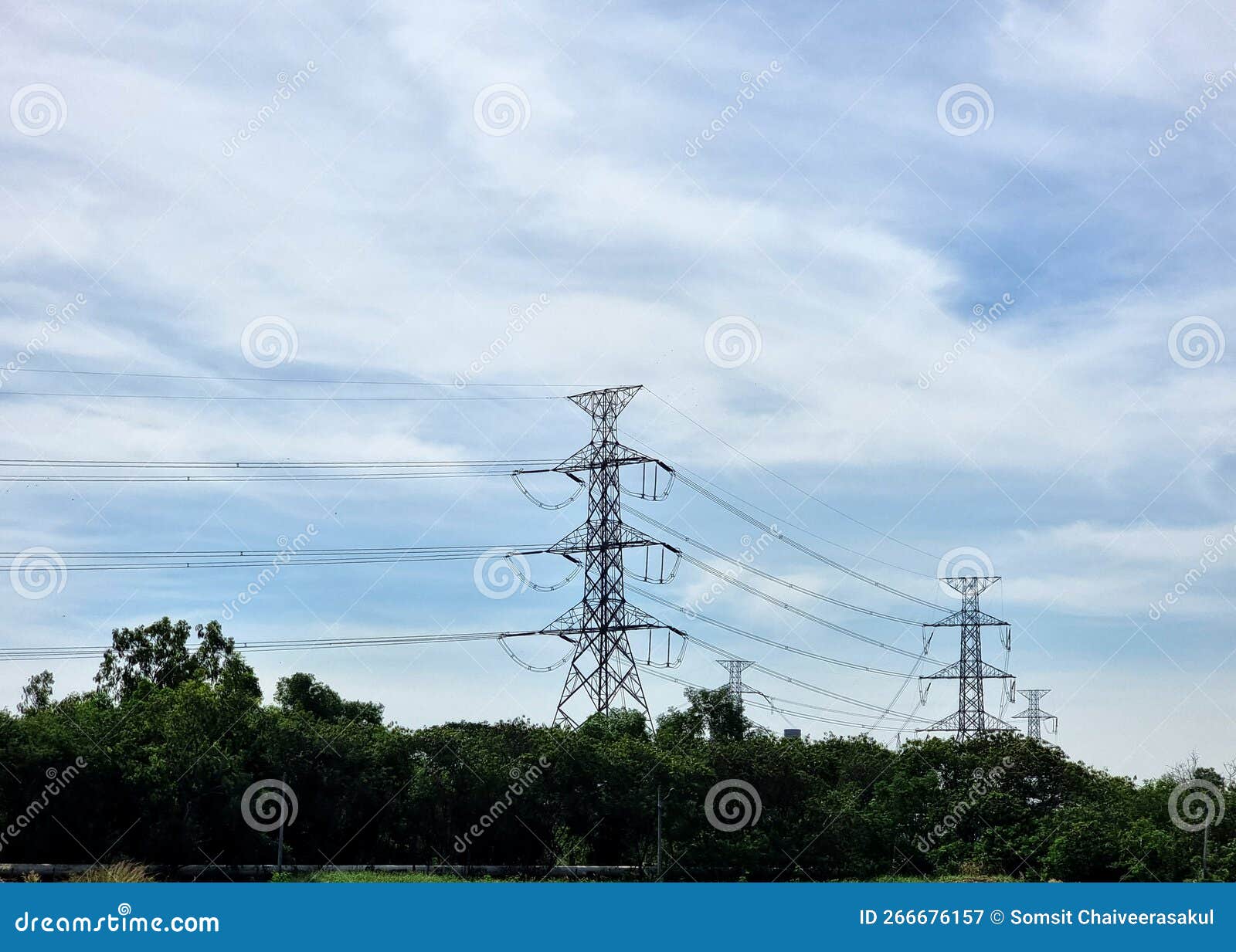 High-voltage Electrical Transmission Line Tower Stock Image - Image of ...