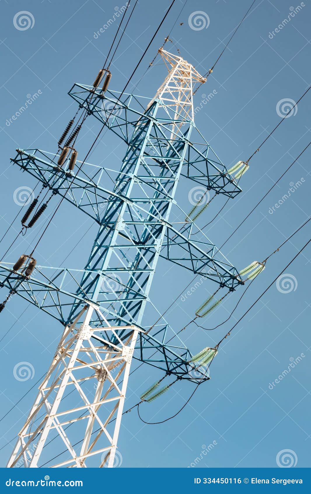 High Voltage Electricity Pole Power Distribution Infrastructure ...