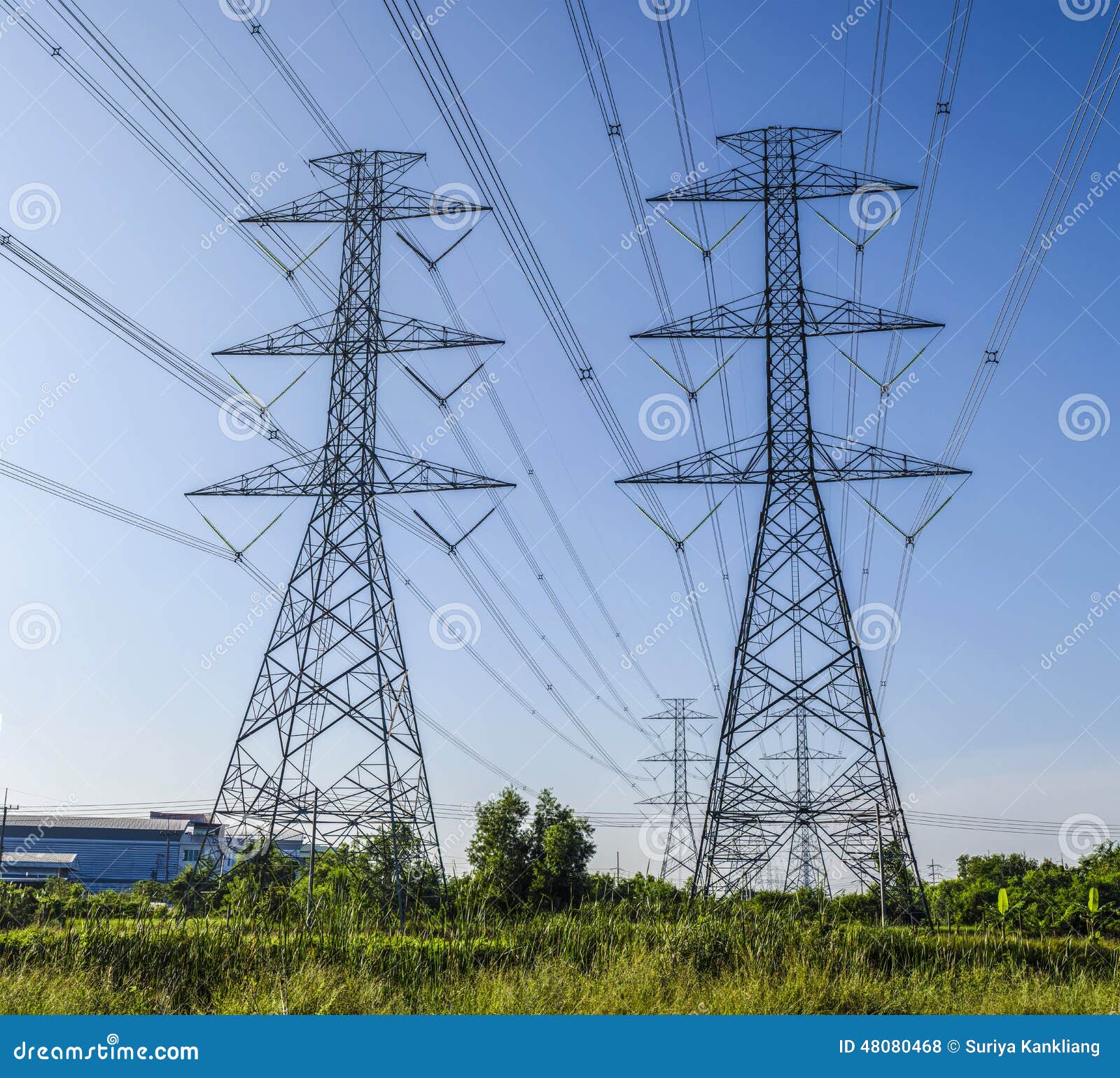 High Voltage Electricity Pylon Stock Photo - Image of power, technology ...