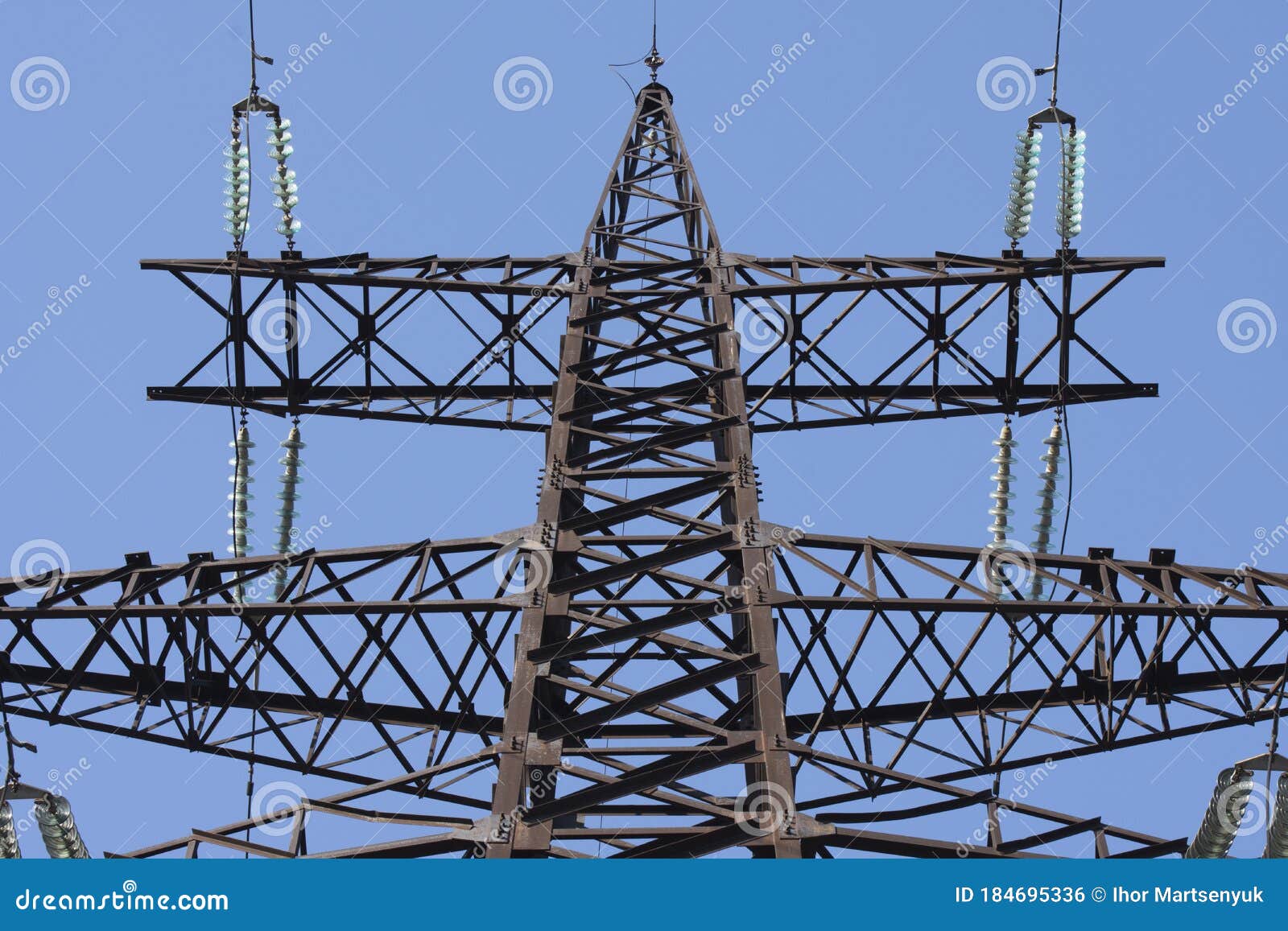 A High-voltage Electricity Pylon. a High-voltage Power Transmission ...