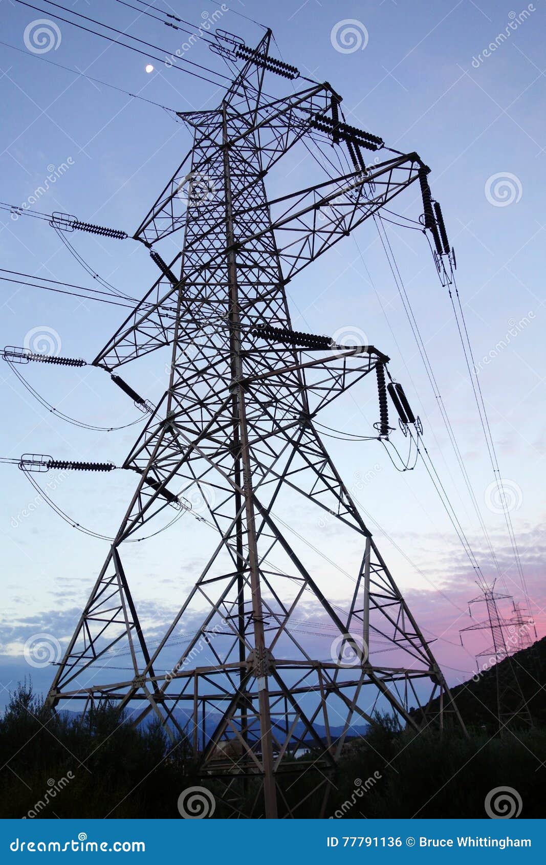 High Voltage Electricity Tower Stock Photo - Image of hydro, coal: 77791136