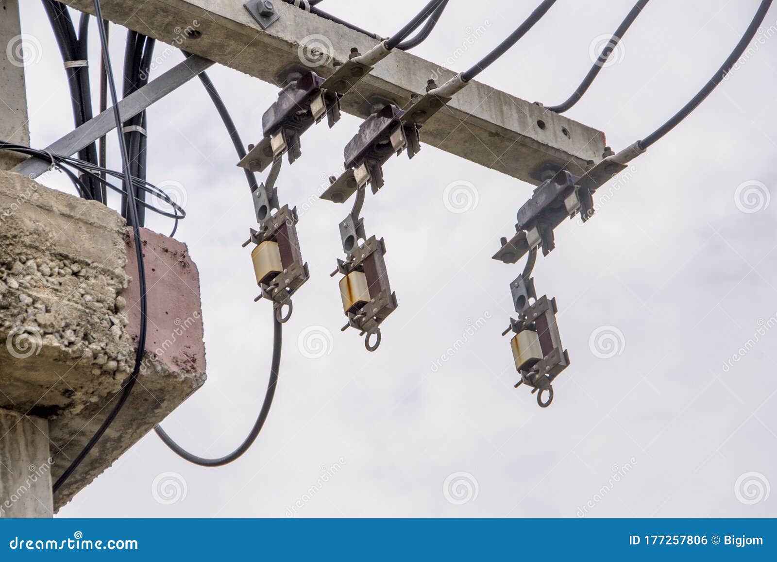 High Voltage Fuse on the Pole. Stock Photo - Image of cars, electrician ... High Voltage Fuse on the Pole. Stock Photo - Image of cars, electrician ...