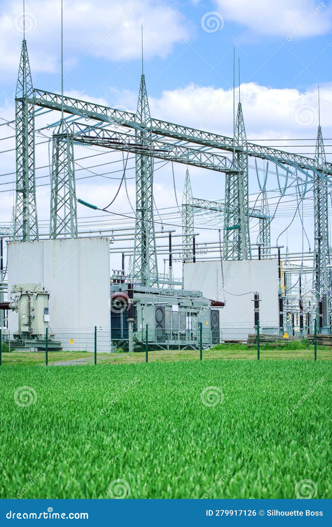 High Voltage Grid Transformer, Substation High Voltage Generator in the ...