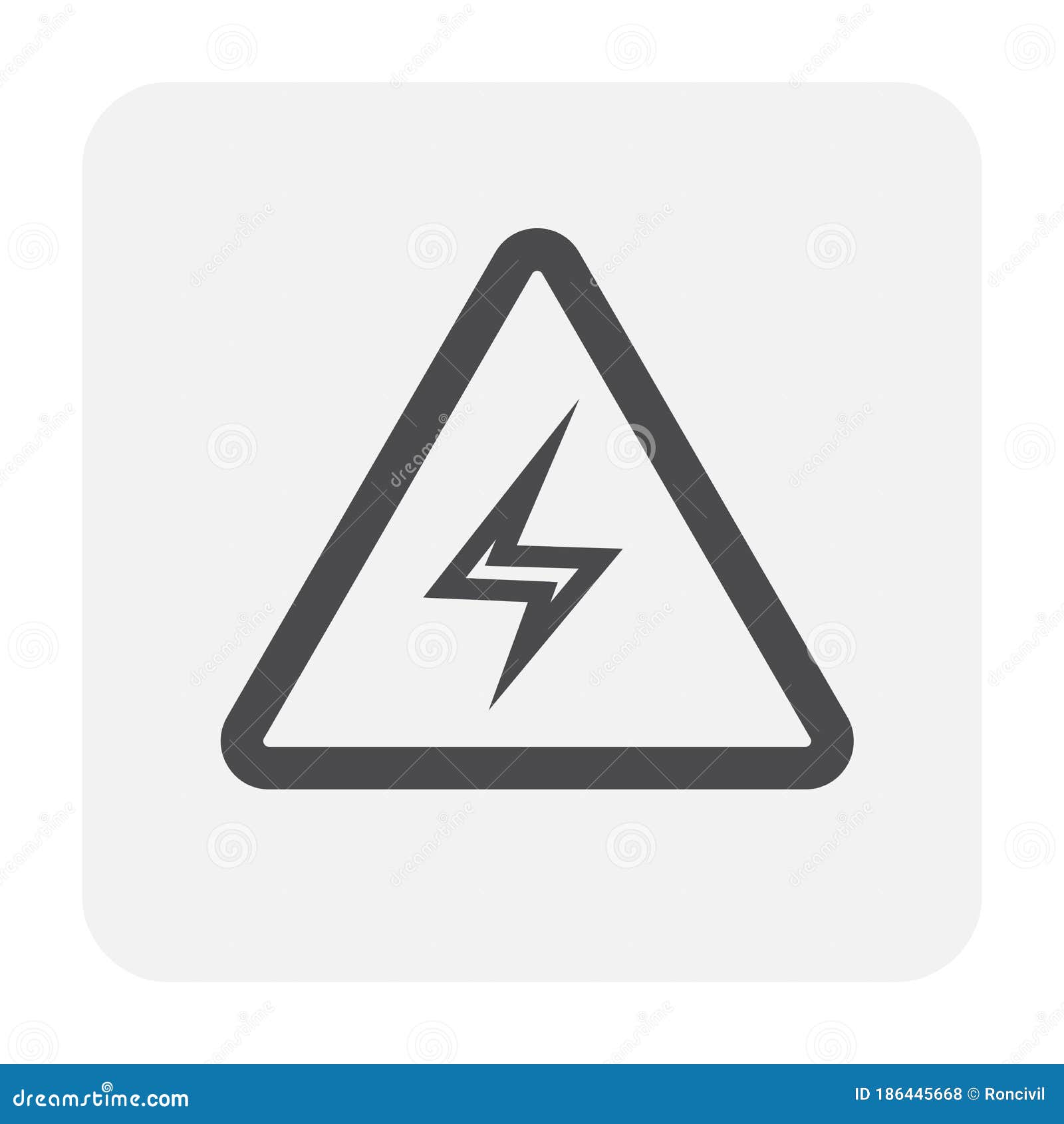 High voltage icon stock vector. Illustration of protection - 186445668