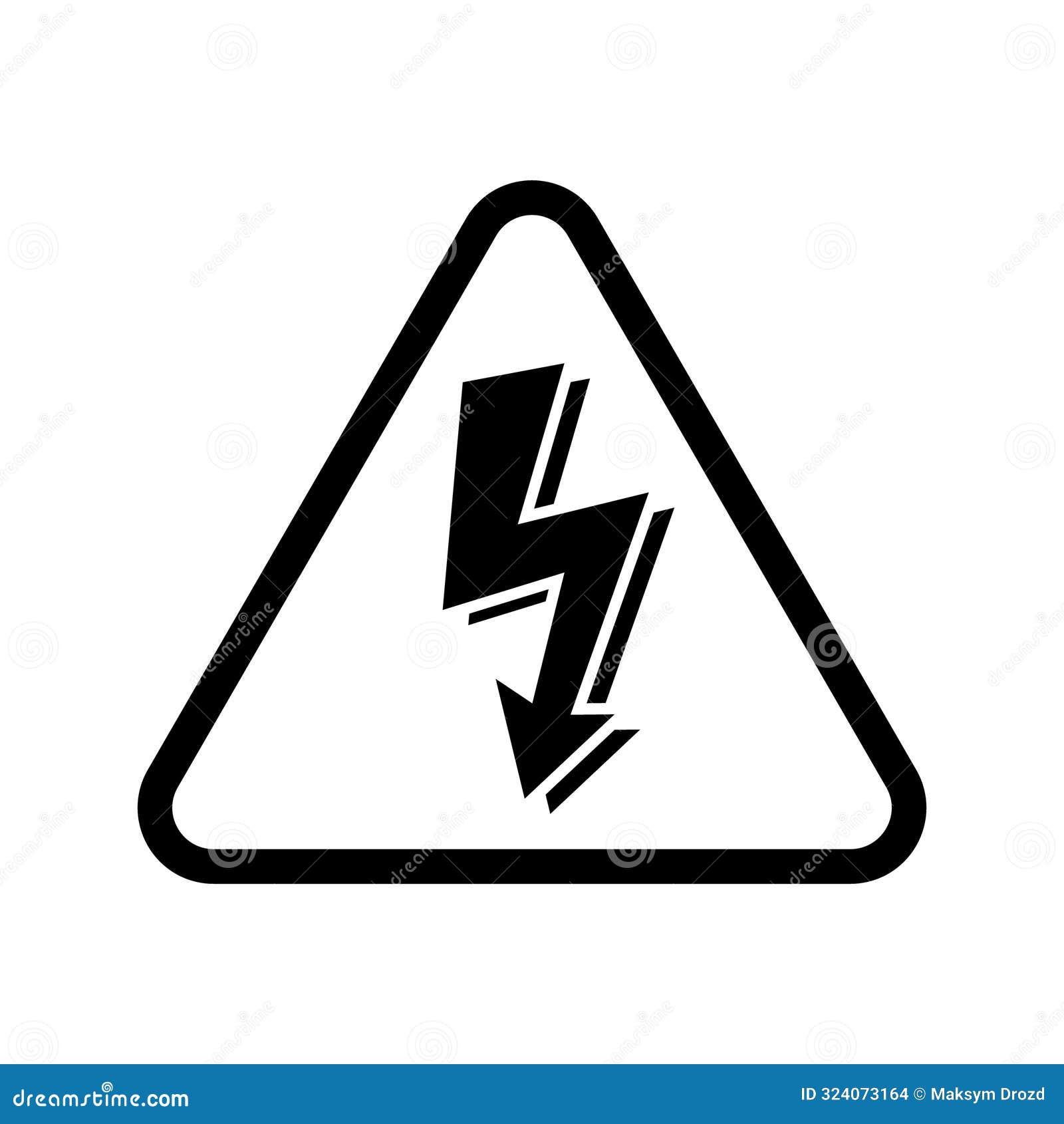 High Voltage Icon. Warning Electricity Symbol. Alert, Hazard and Danger ...