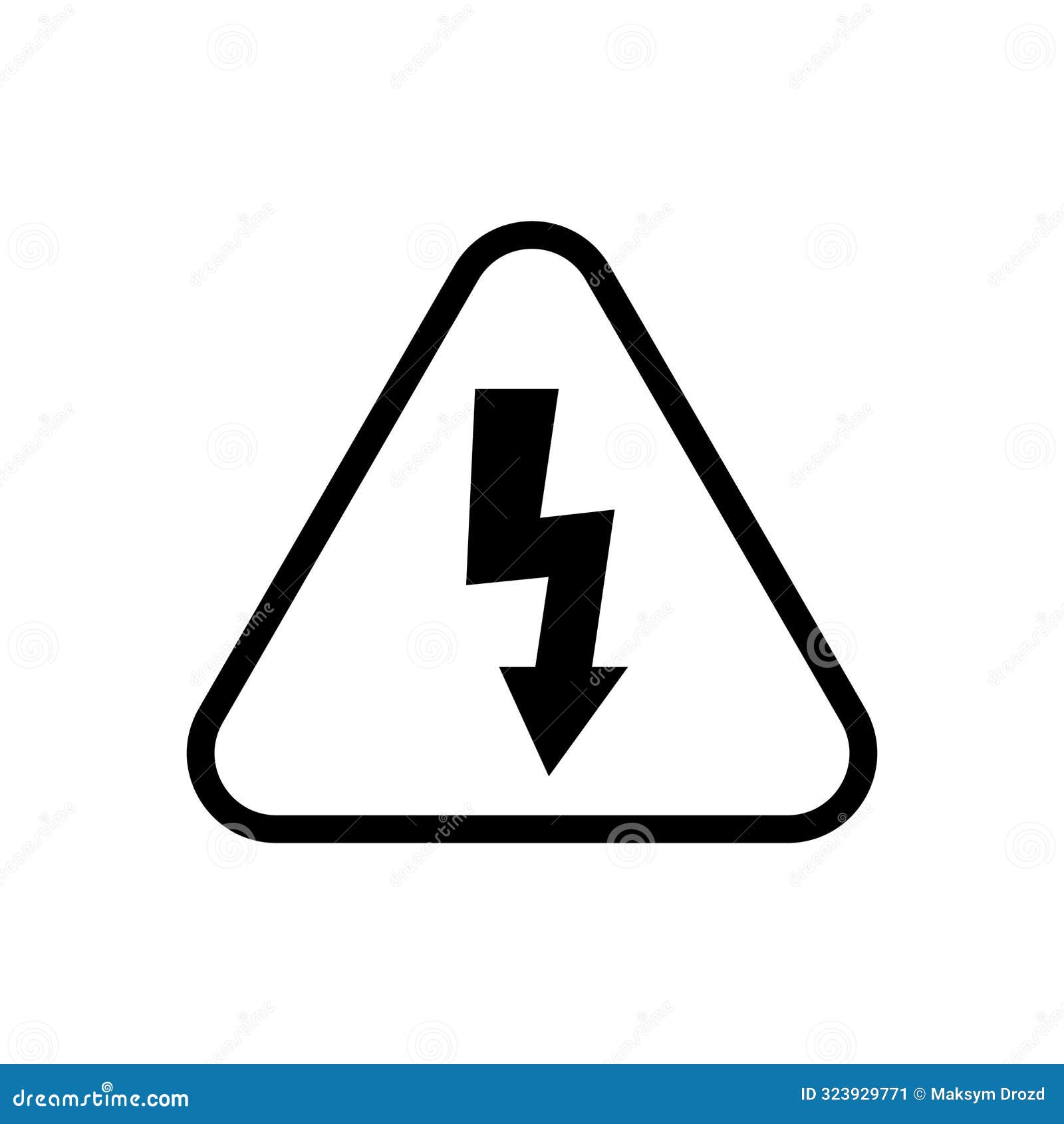 High Voltage Icon. Warning Electricity Symbol. Alert, Hazard and Danger ...
