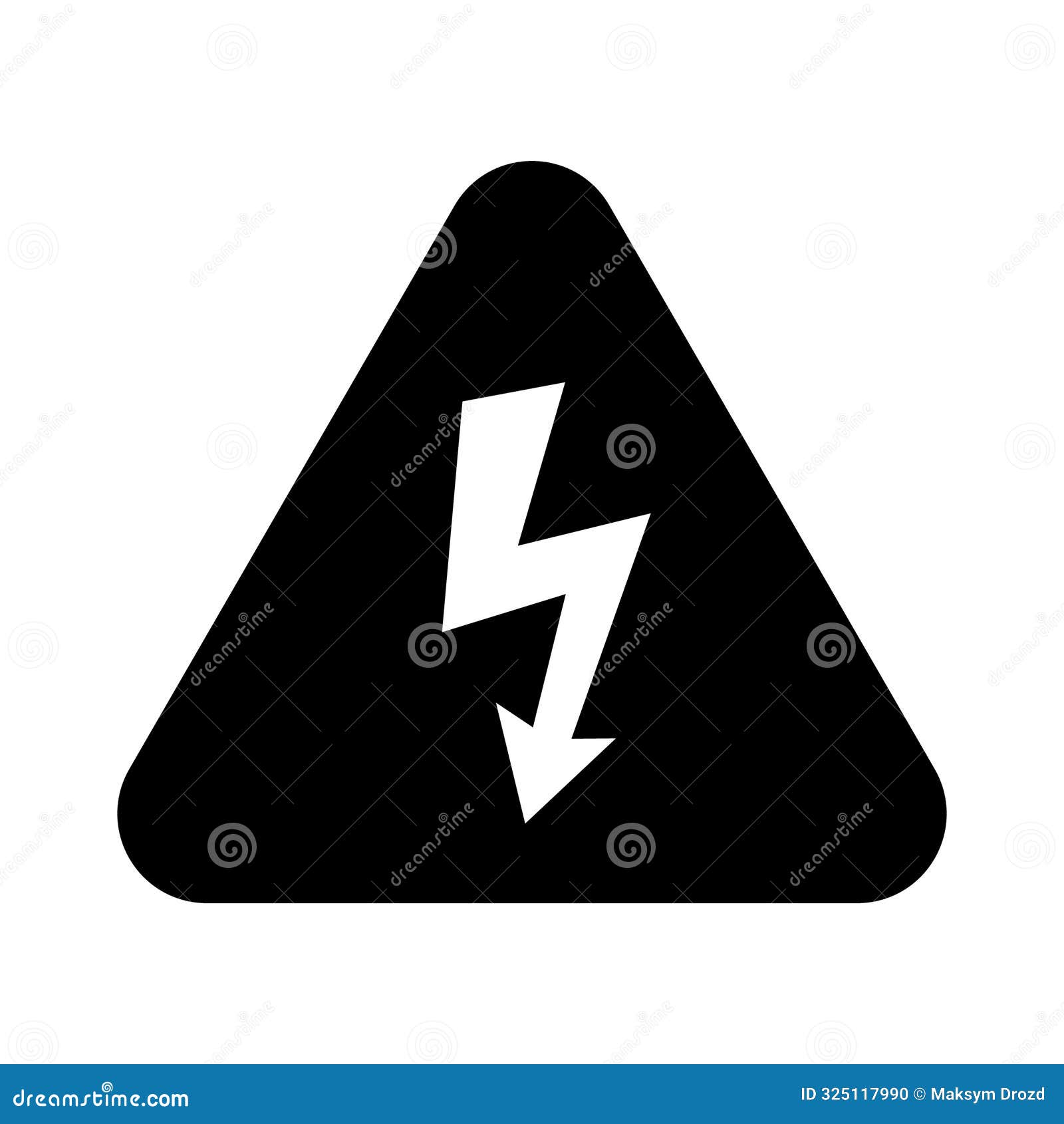 High Voltage Icon. Warning Electricity Symbol. Alert, Hazard and Danger ...