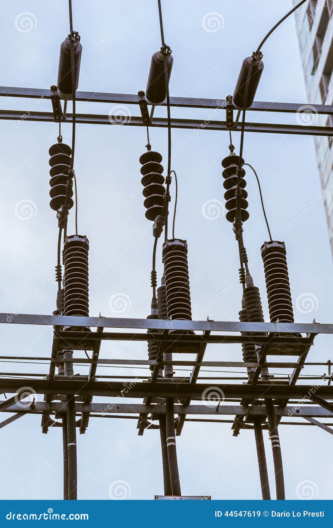 High voltage insulators stock image. Image of substation - 44547619
