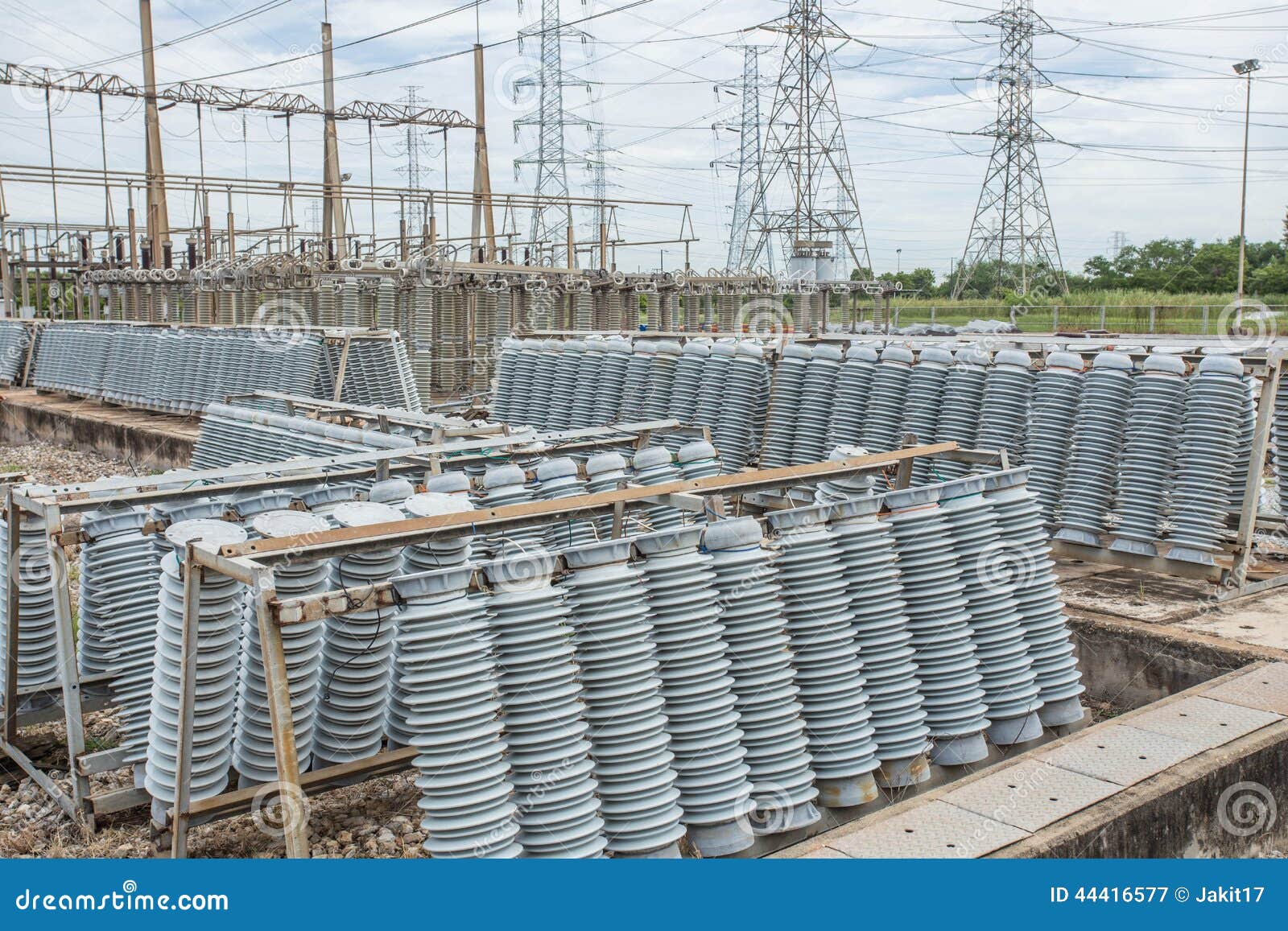 High voltage insulators stock image. Image of grid, industrial - 44416577