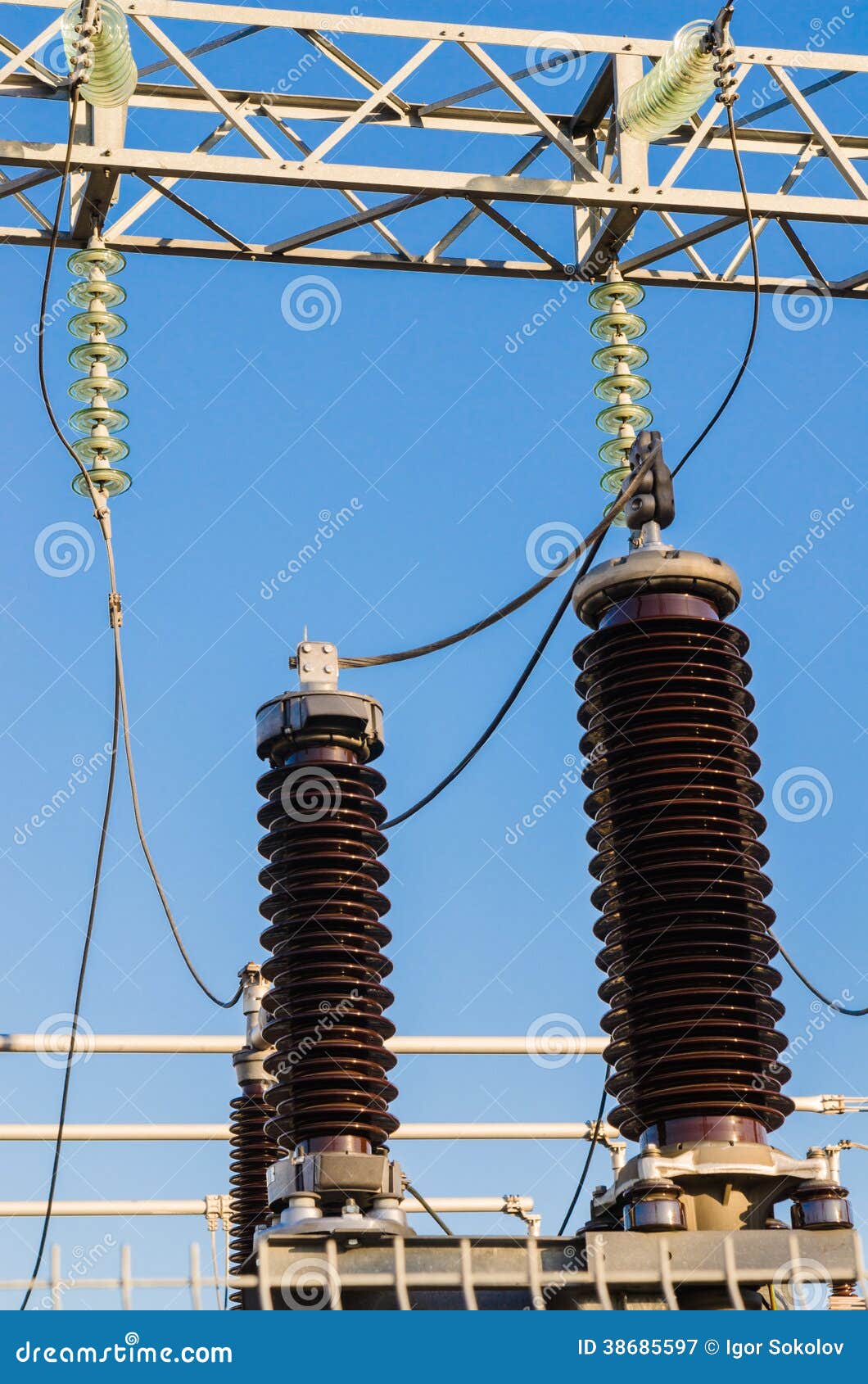 High-voltage Insulators on Transformer Substation Stock Image - Image ...