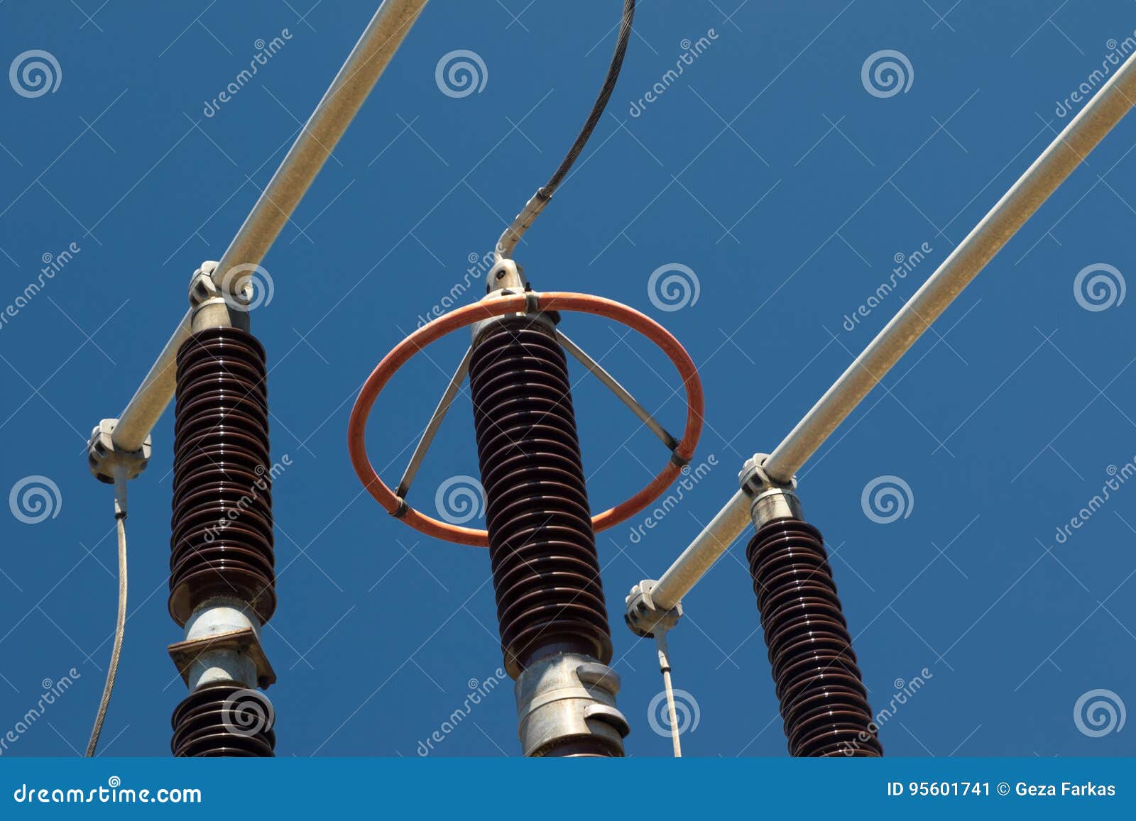 High Voltage Isolation with Ceramic Body on Blue Sky Stock Image ...