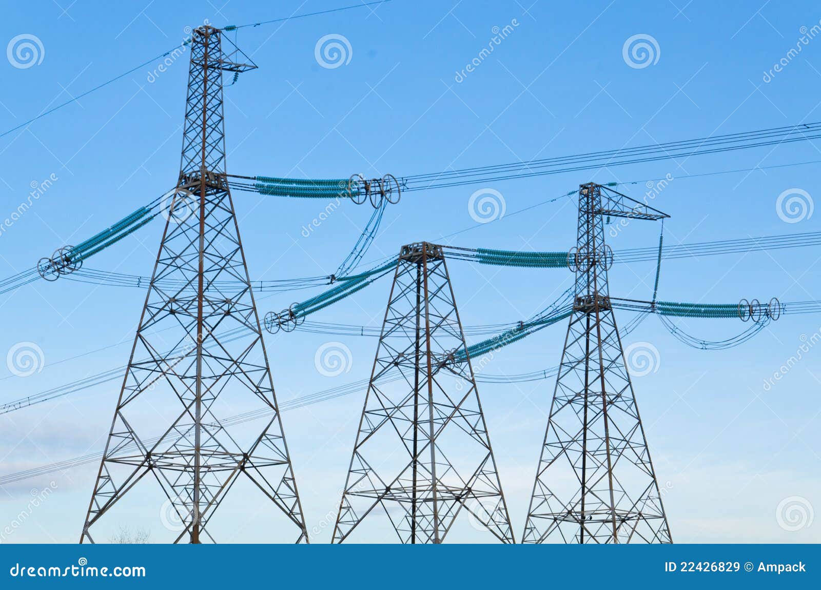 High-voltage line stock image. Image of current, electricity - 22426829