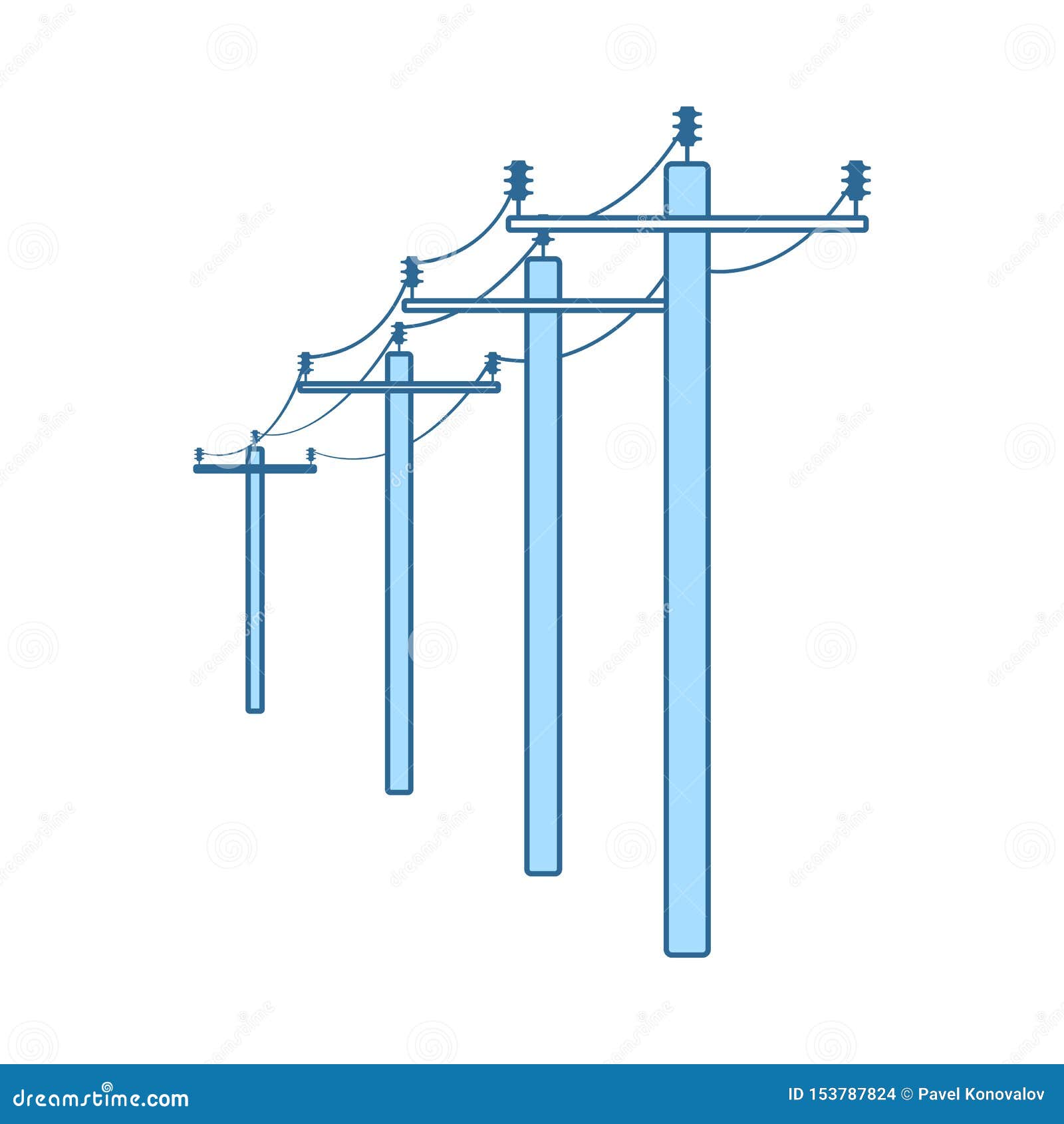 High Voltage Line Icon stock vector. Illustration of electrical - 153787824