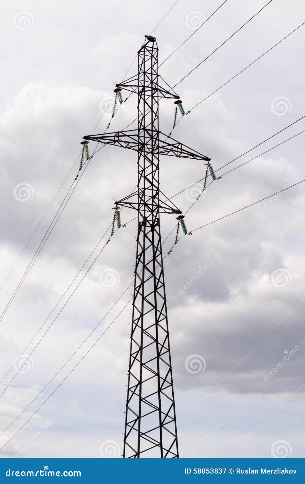 High-voltage line stock image. Image of enviroment, line - 58053837