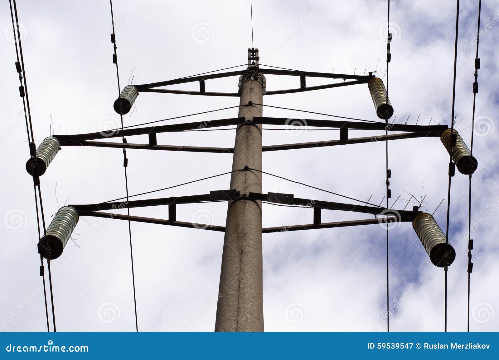 High-voltage line stock image. Image of connection, station - 59539547