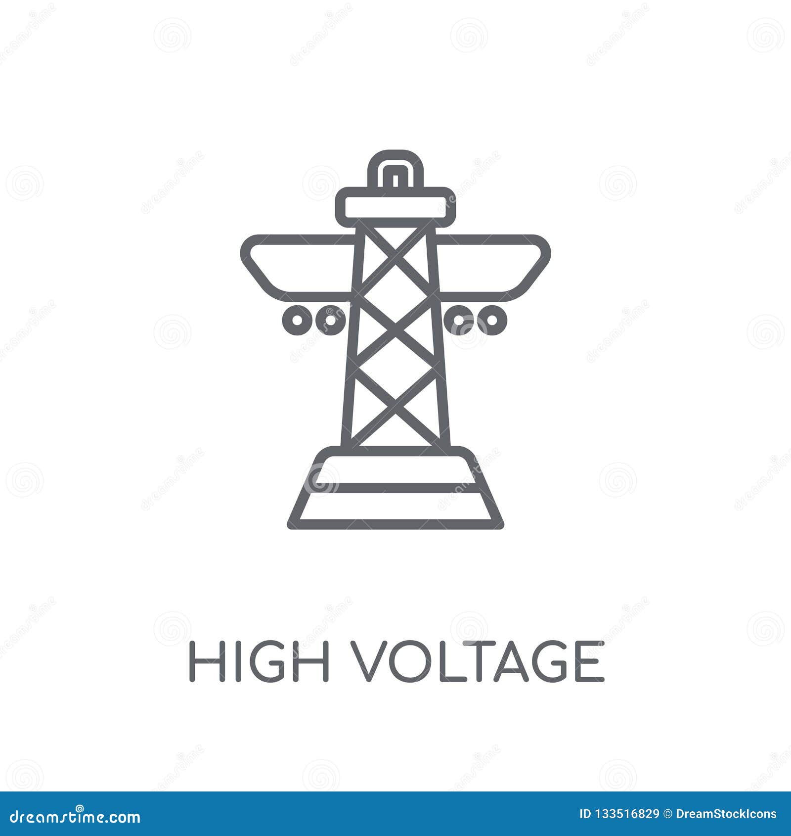 High Voltage Linear Icon. Modern Outline High Voltage Logo Conce Stock ...