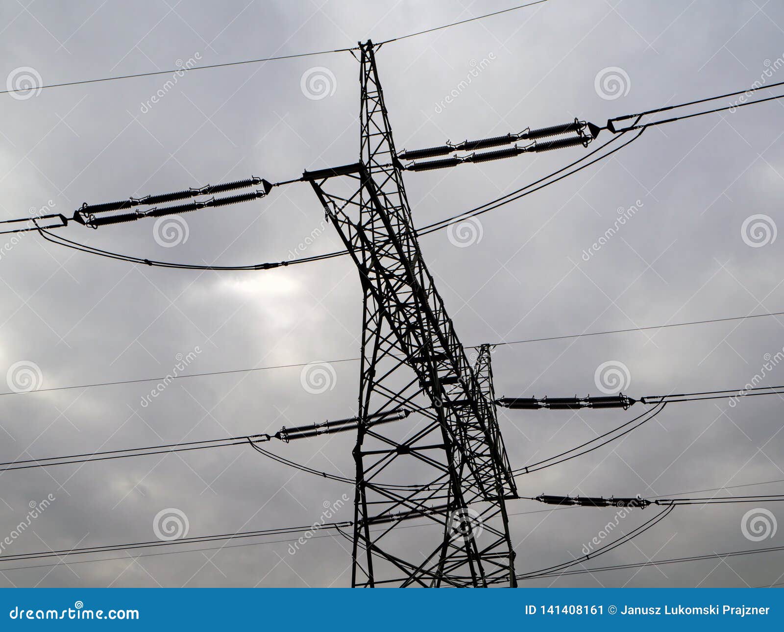 High voltage network stock image. Image of high, line - 141408161