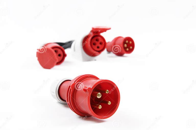 High voltage plug stock photo. Image of connectors, closeup - 8652878