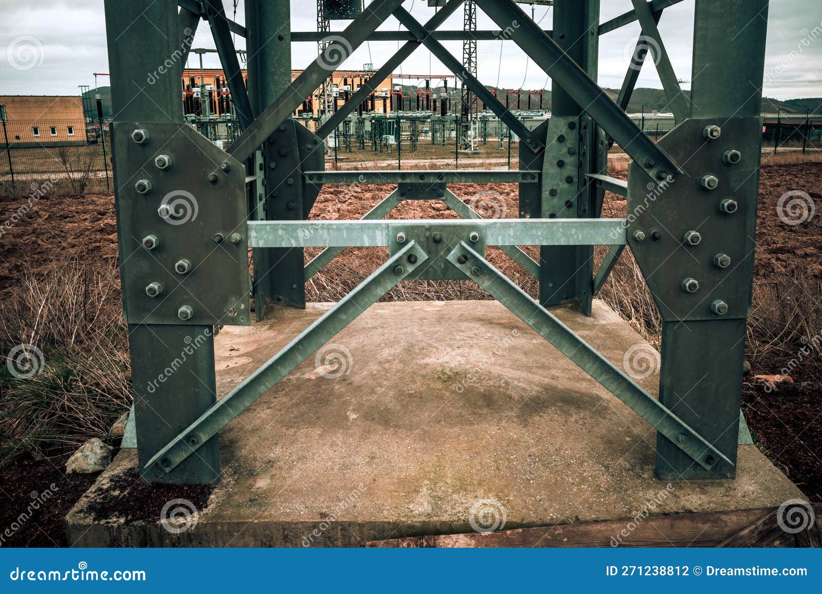 High voltage pole stock photo. Image of industry, ecology - 271238812