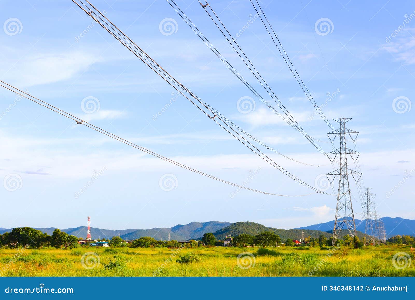 High Voltage Pole Electrical Transmitters, Clean Energy, are the Basic ...