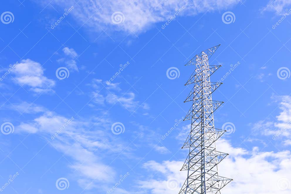 High Voltage Pole Electrical Transmitters Clean Energy Stock Image ...