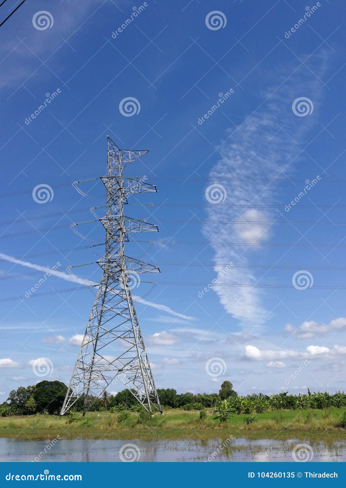 High Voltage Pole Technology, in Concept Wallpaper Stock Image - Image ...