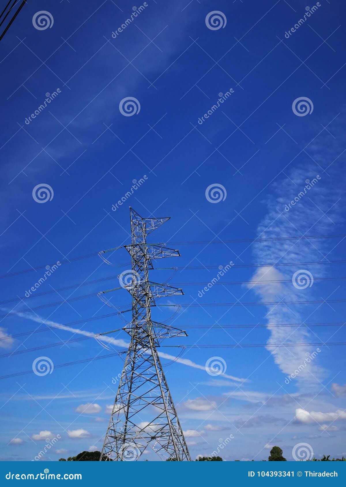 High Voltage Pole Technology, in Concept Wallpaper Stock Image - Image ...