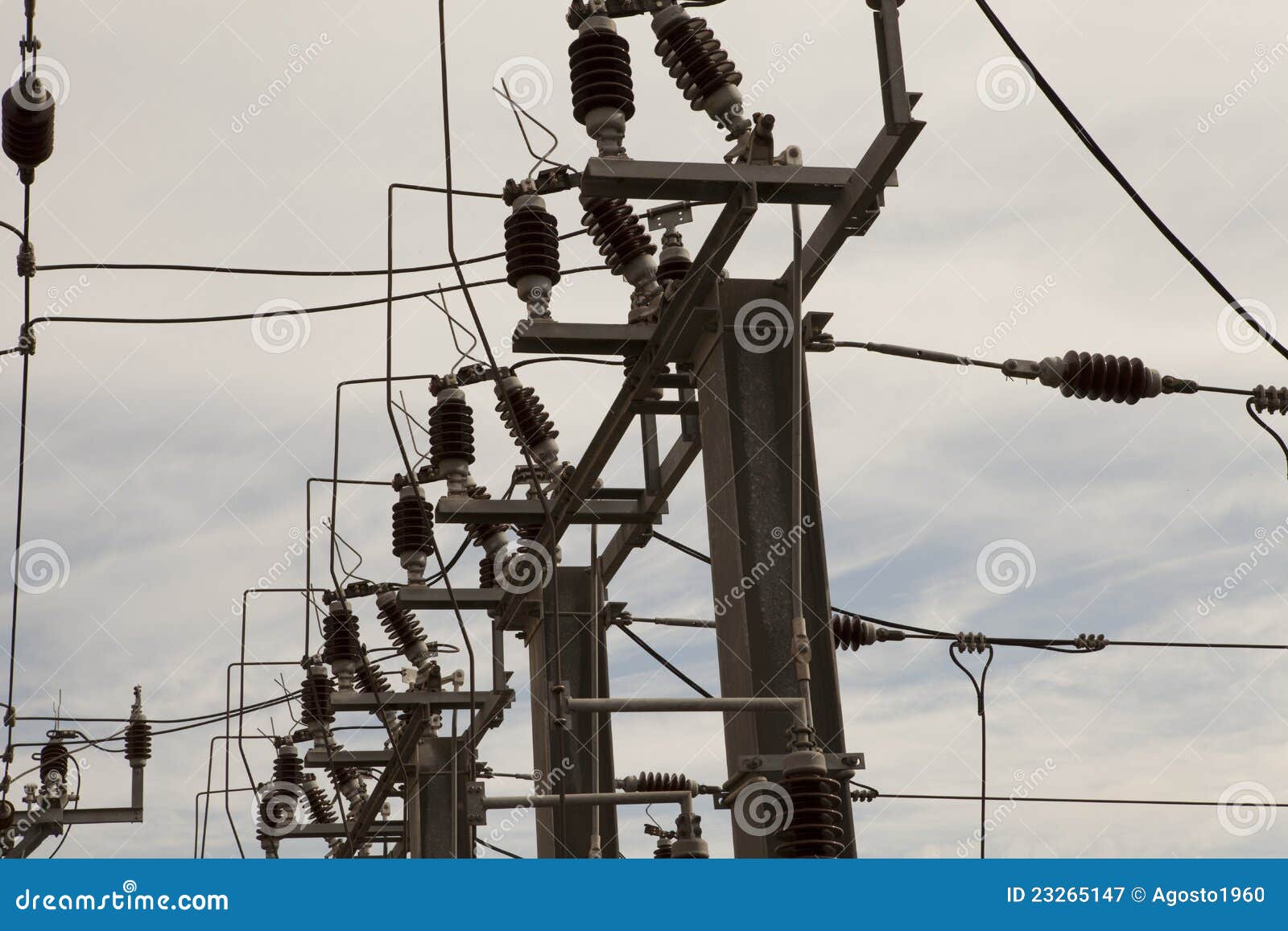 High voltage post stock image. Image of engineering, danger - 23265147