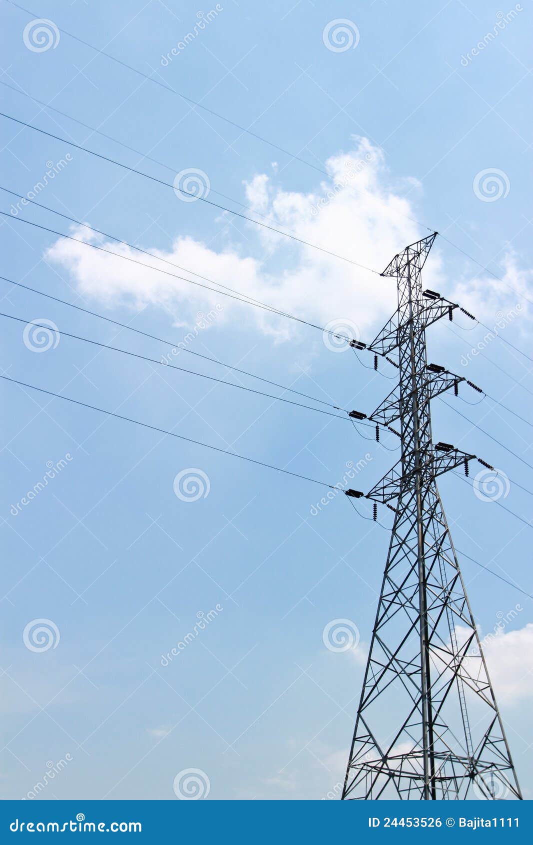 High voltage post stock photo. Image of cable, mountain - 24453526