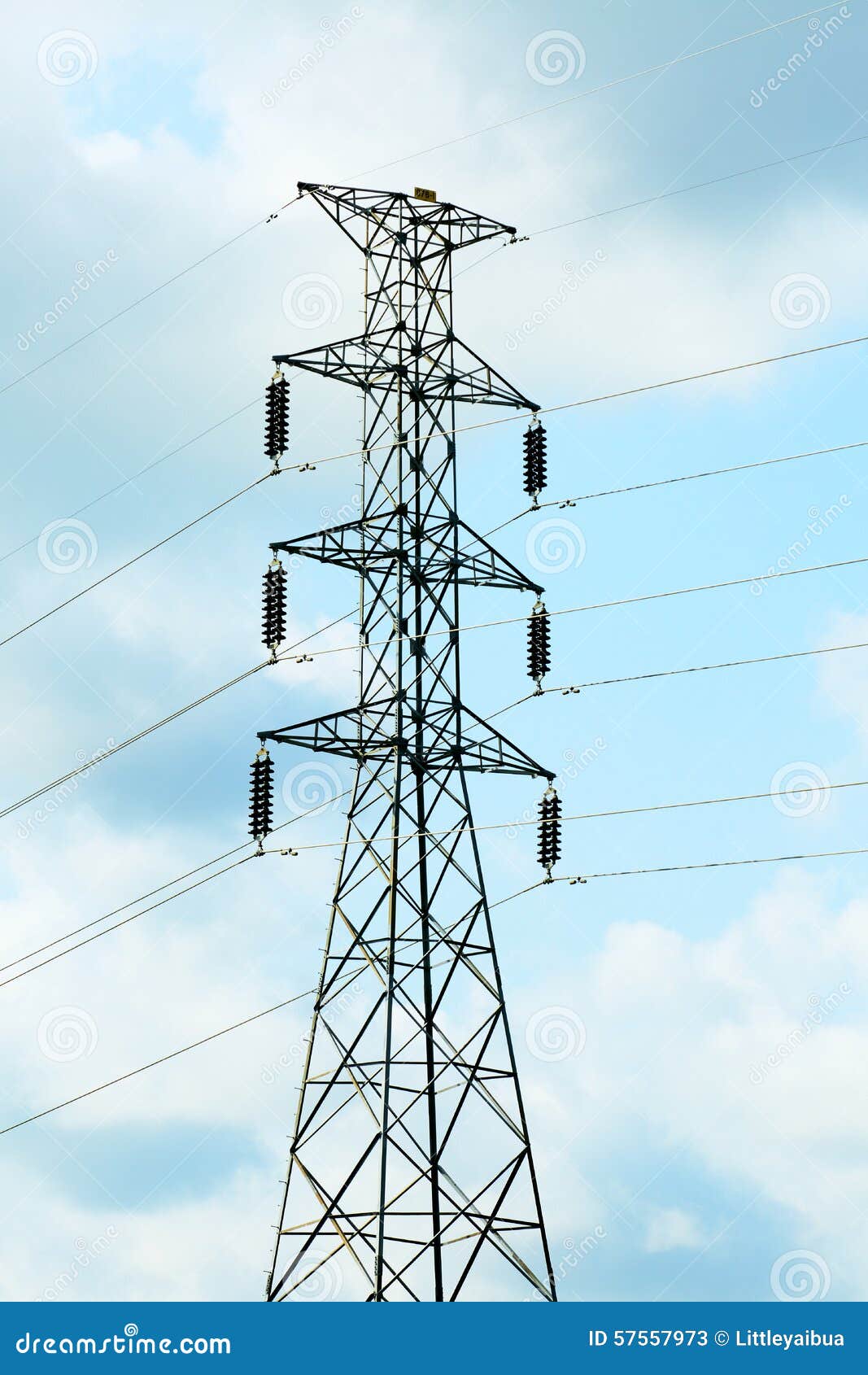 High Voltage Post or Electric Post. Stock Image - Image of high, line ...