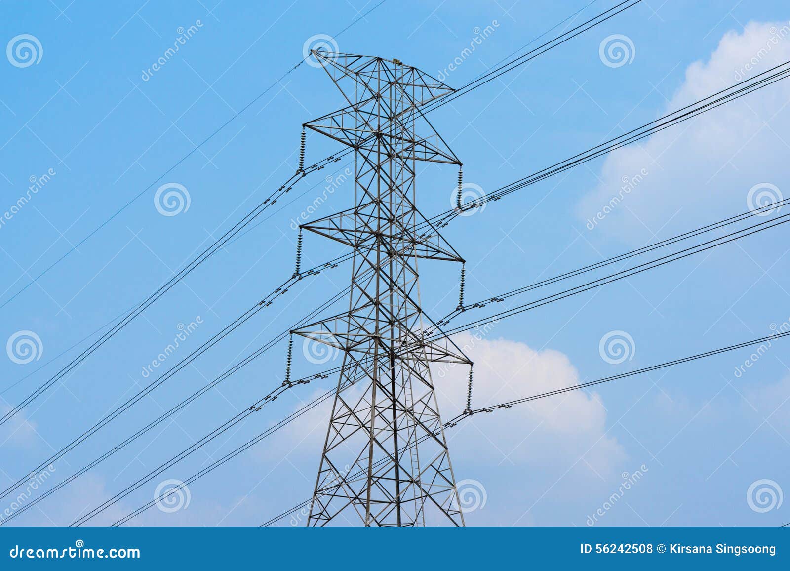 High Voltage Post.High-voltage Tower Stock Photo - Image of frame ...
