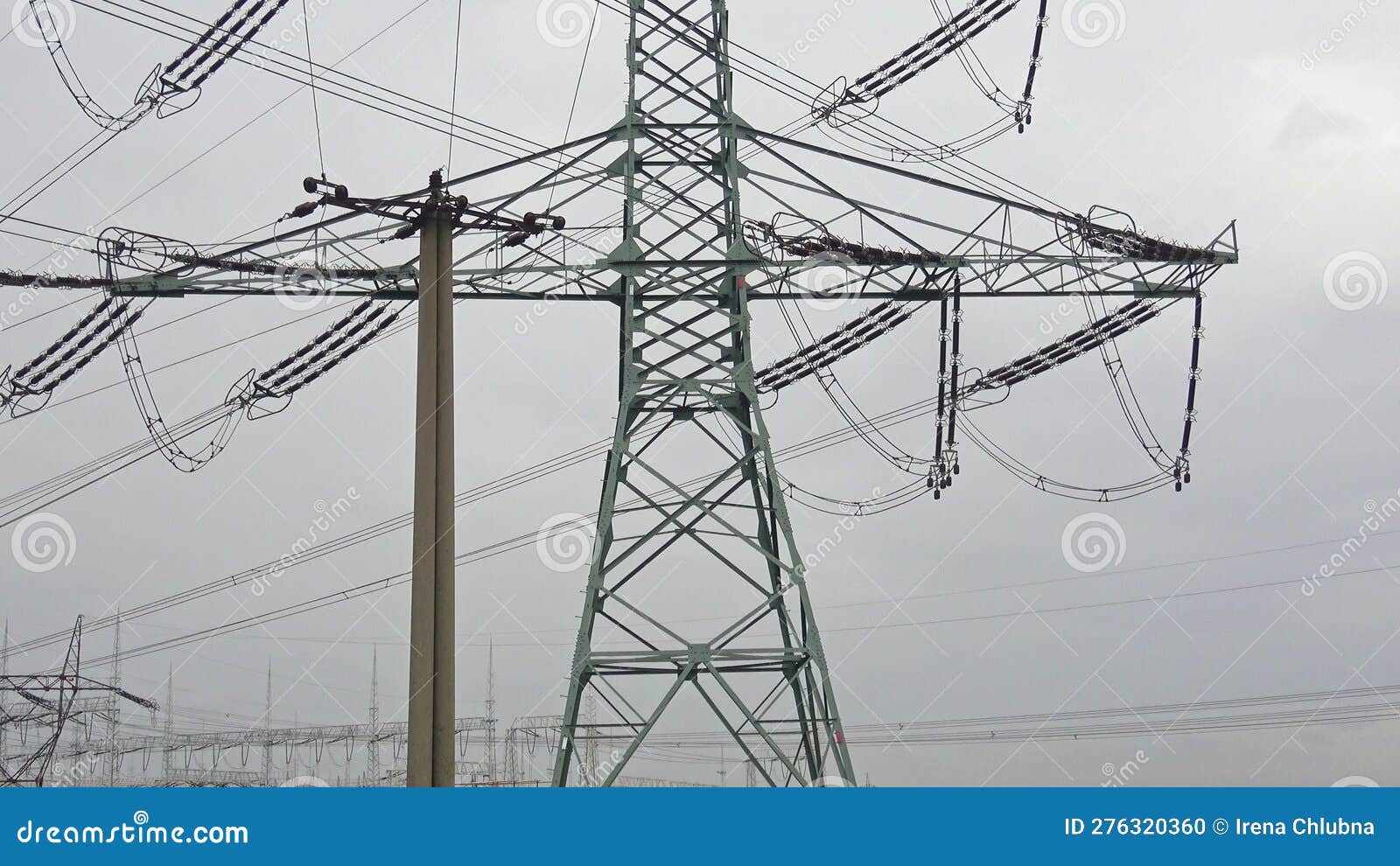 High Voltage Post or High Voltage Tower Stock Photo - Image of ...
