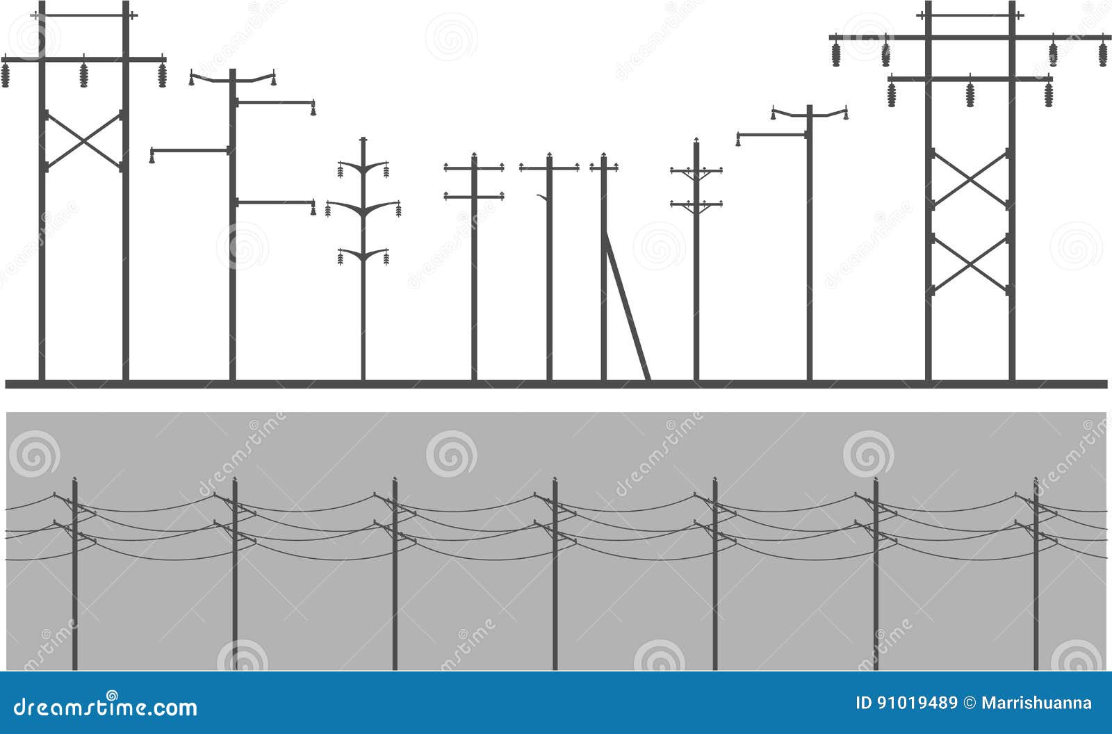 High Voltage Post stock vector. Illustration of pillar - 91019489