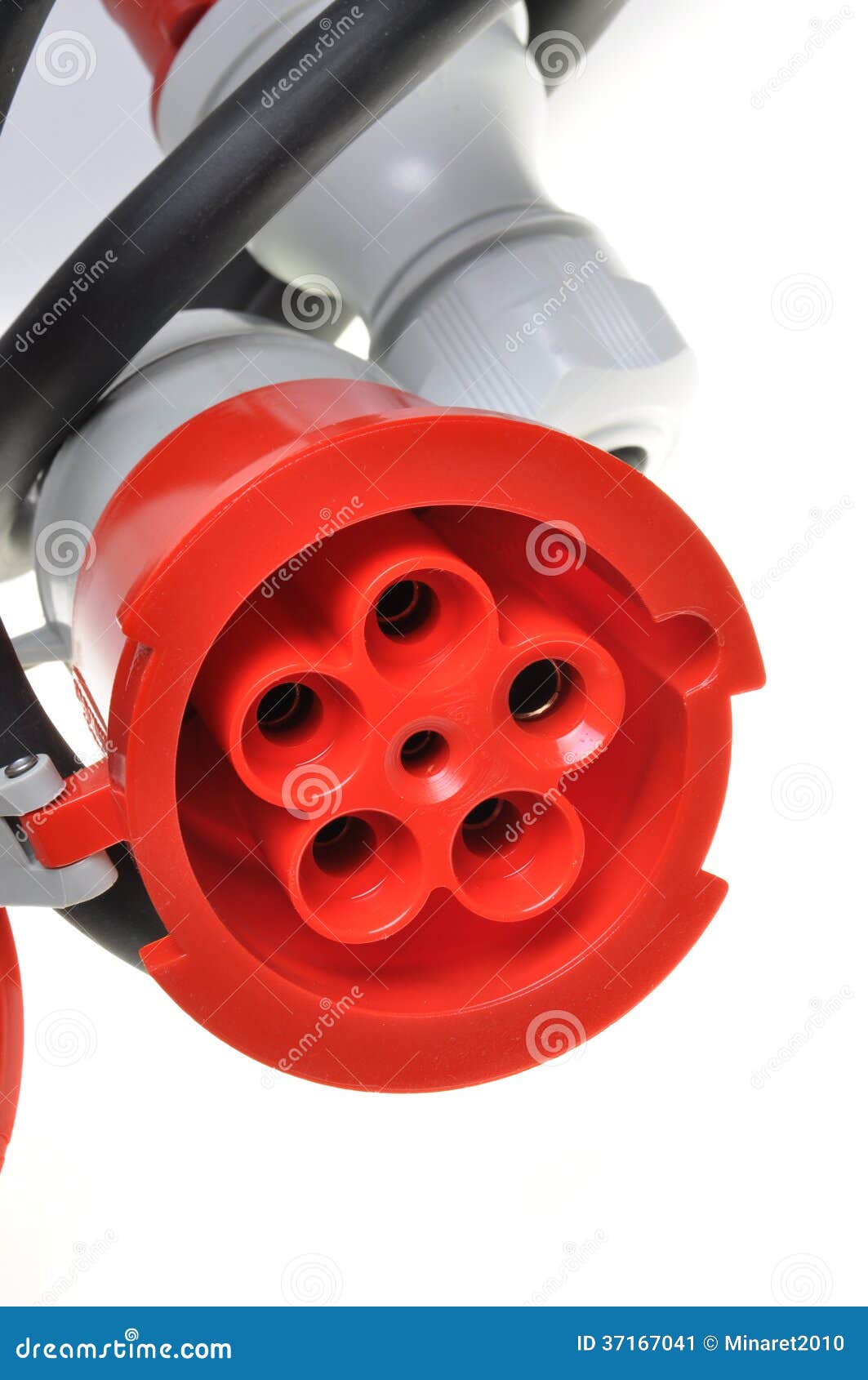 High Voltage Power Connector Stock Image - Image of connect, closeup ...