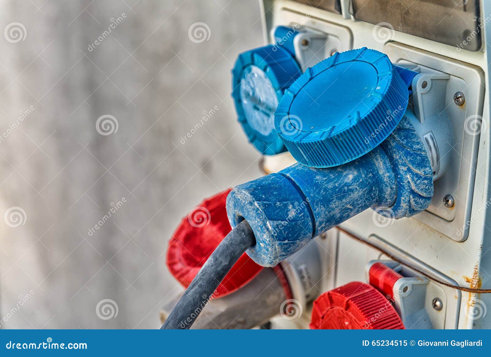 High Voltage Power Connectors. Industrial Environment Stock Image ...